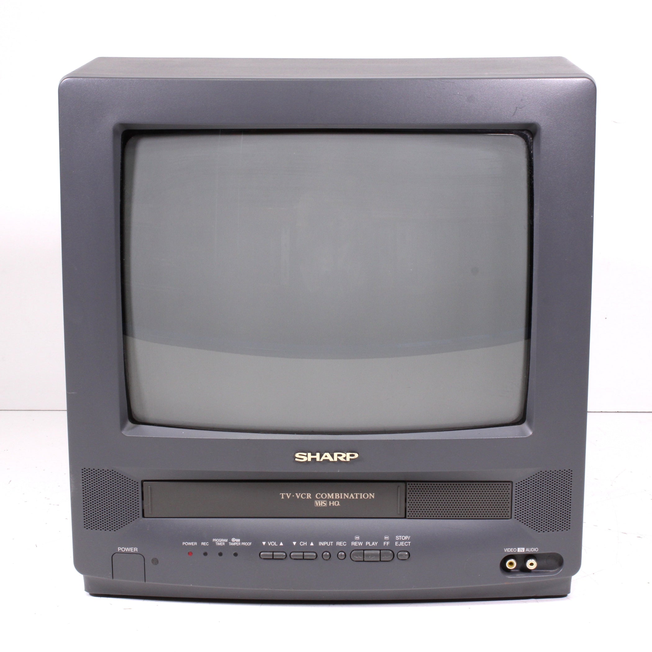 Sharp 13VT-L100 13" CRT Television TV VCR Combo RF, Mono AV Inputs (19 ...
