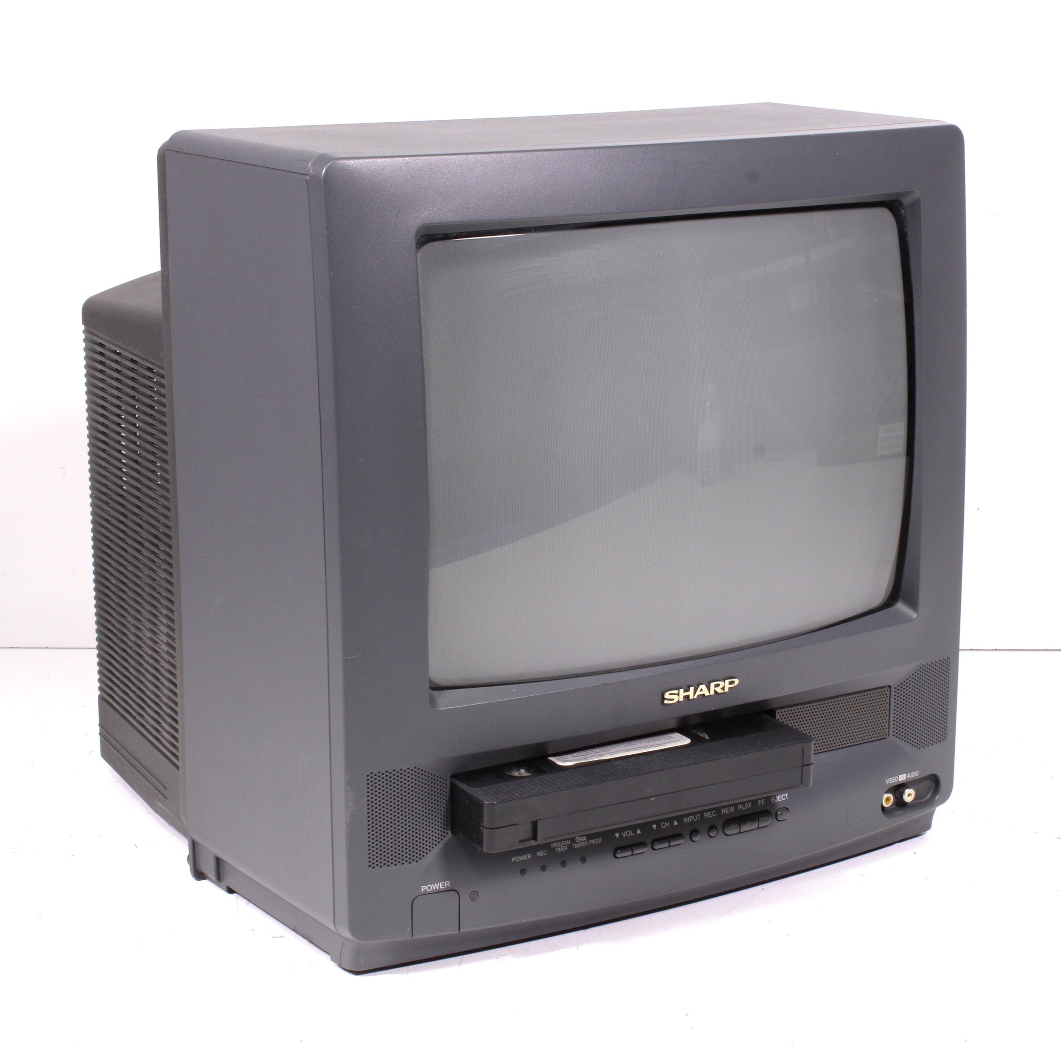 Sharp 13VT-L100 13" CRT Television TV VCR Combo RF, Mono AV Inputs (19 ...