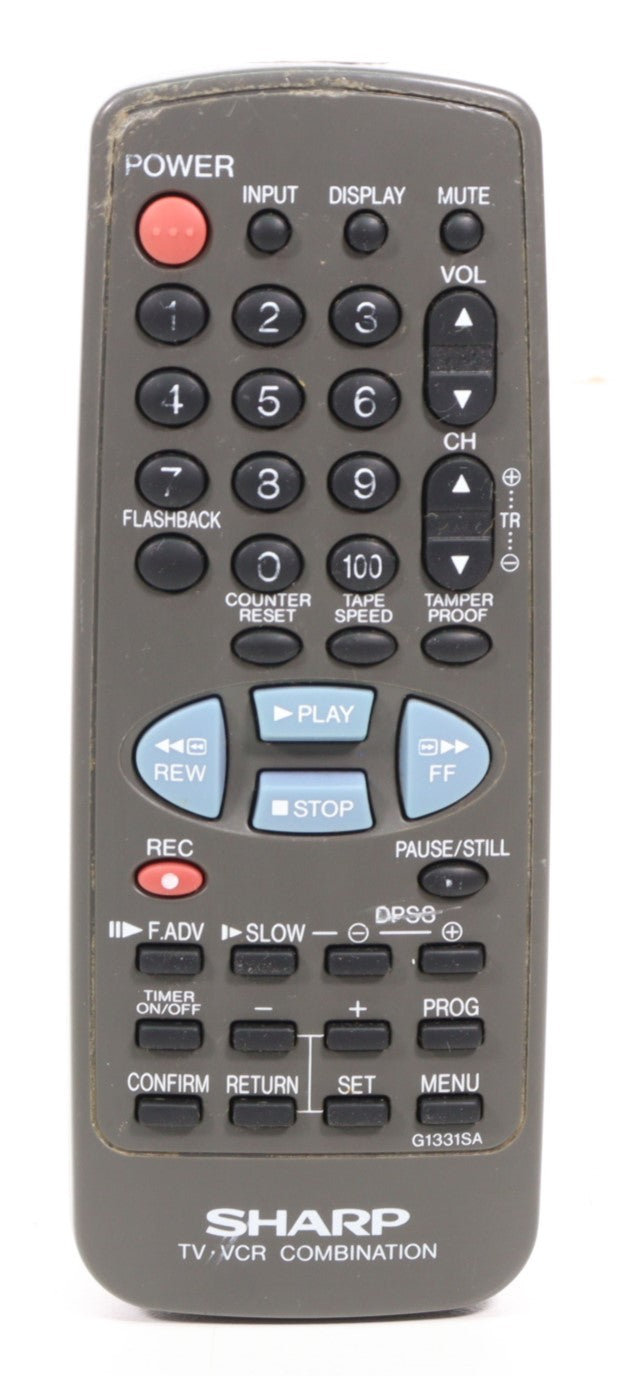 Sharp G1331SA Remote Control for TV VCR 13VT-L200 13VT-N200 — SpenCertified