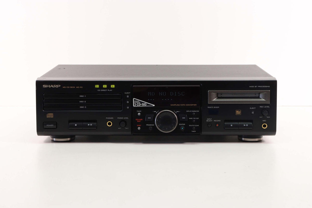 Sharp MD-R3 MD/CD Deck (AS IS) (NO REMOTE) (Minidisc Deck Not Loading ...