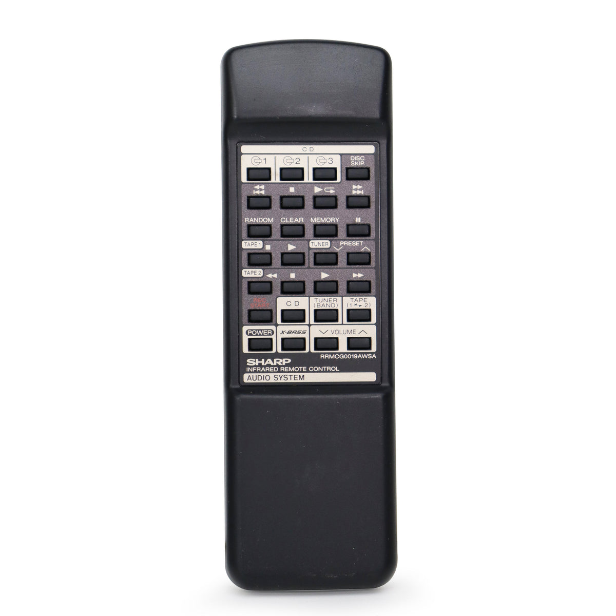Sharp RRMCG0019AWSA Remote Control for Audio System CD-C444 — SpenCertified