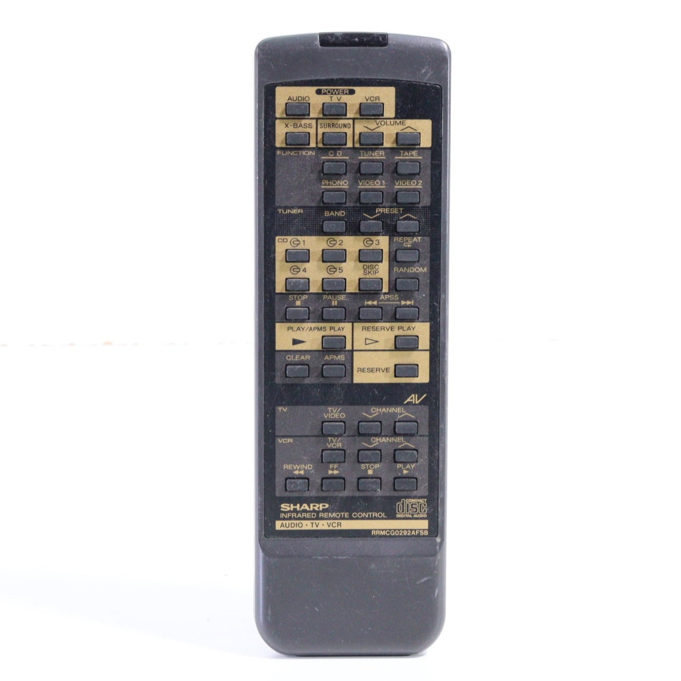 Sharp RRMCG0292AFSB Remote Control for Receiver SX-9850 and More