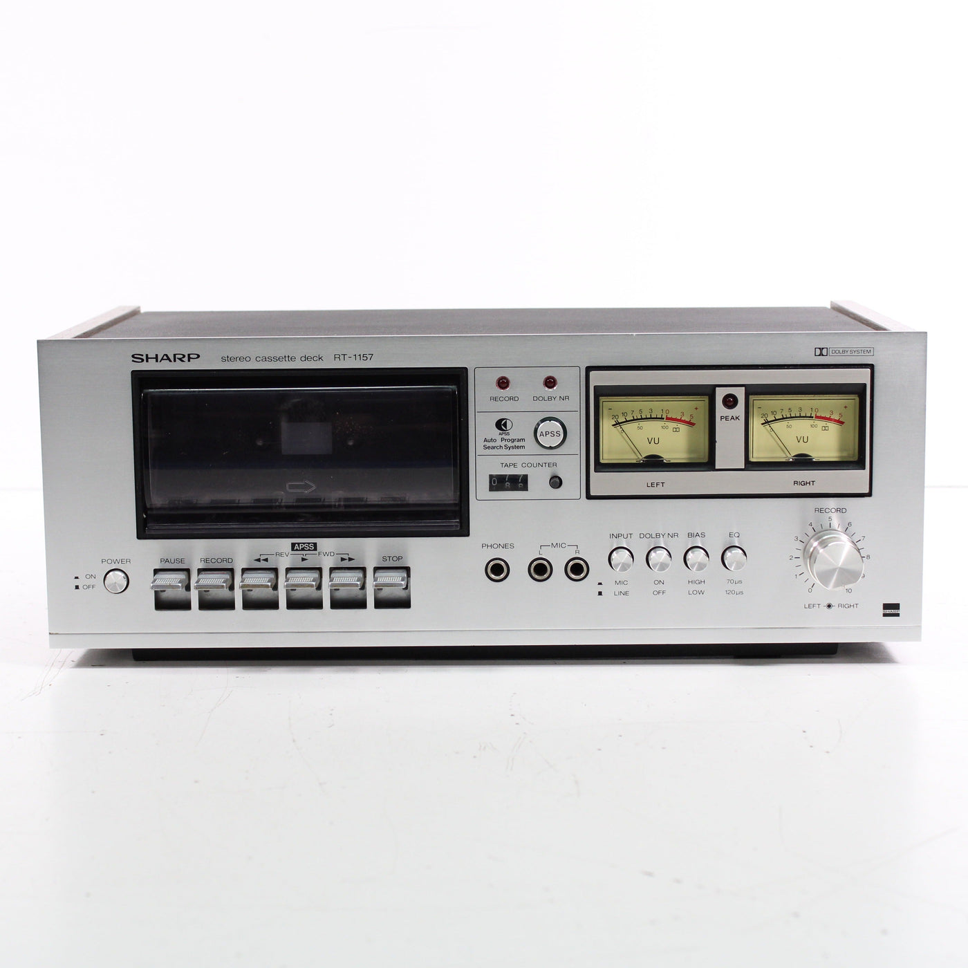 Sharp RT-1157 Single Stereo Cassette Deck Wood Side Panels — SpenCertified