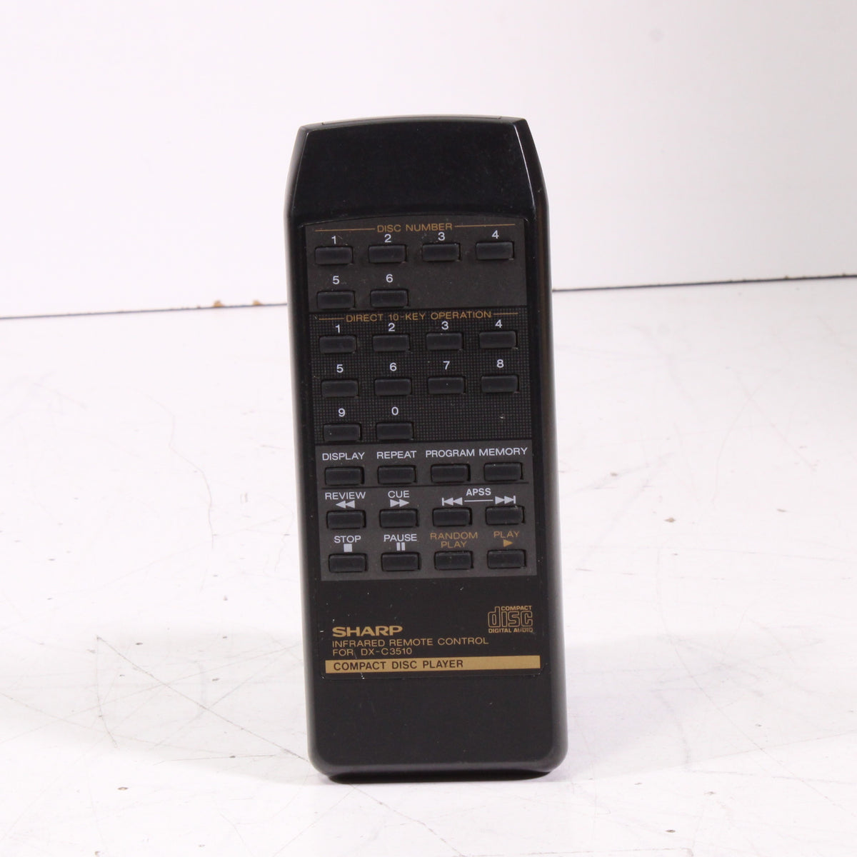 Sharp Remote Control for 6-Disc CD Player DX-C3510 — SpenCertified