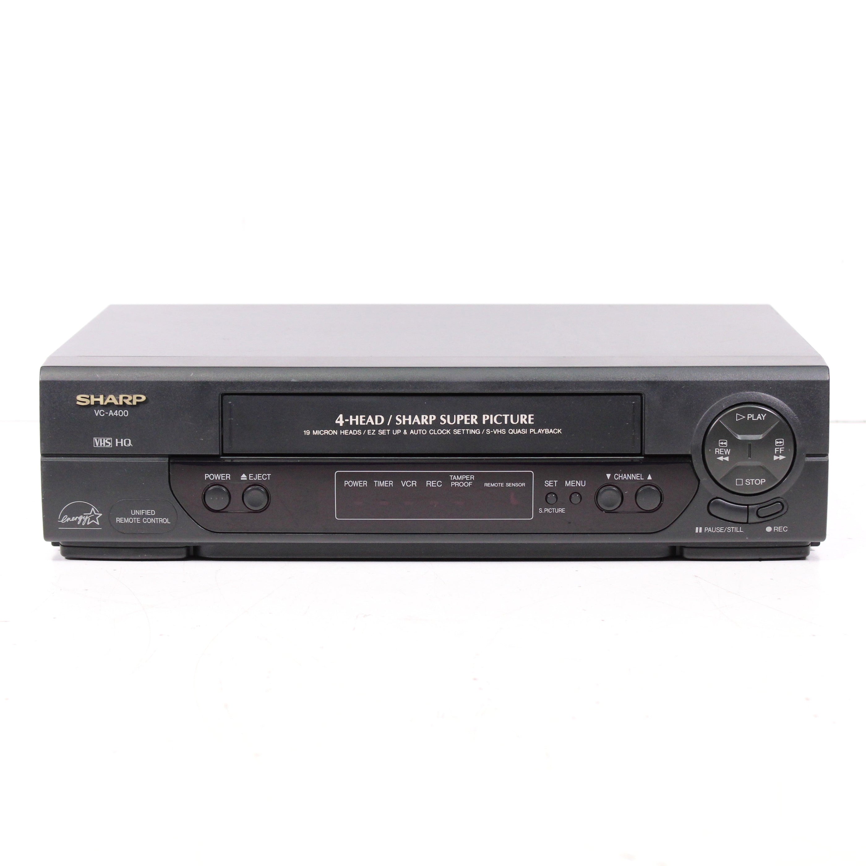 Sharp VC-A400 VCR VHS Player Recorder SQPB S-VHS Quasi Playback ...