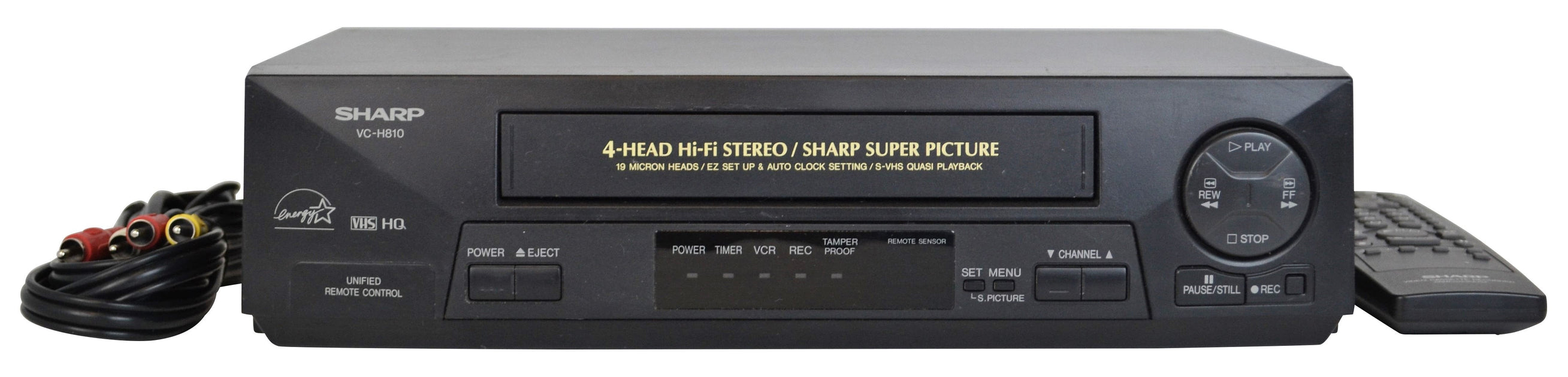 Sharp VC-H810 4-Head Hi-Fi VCR Video Cassette Recorder — SpenCertified