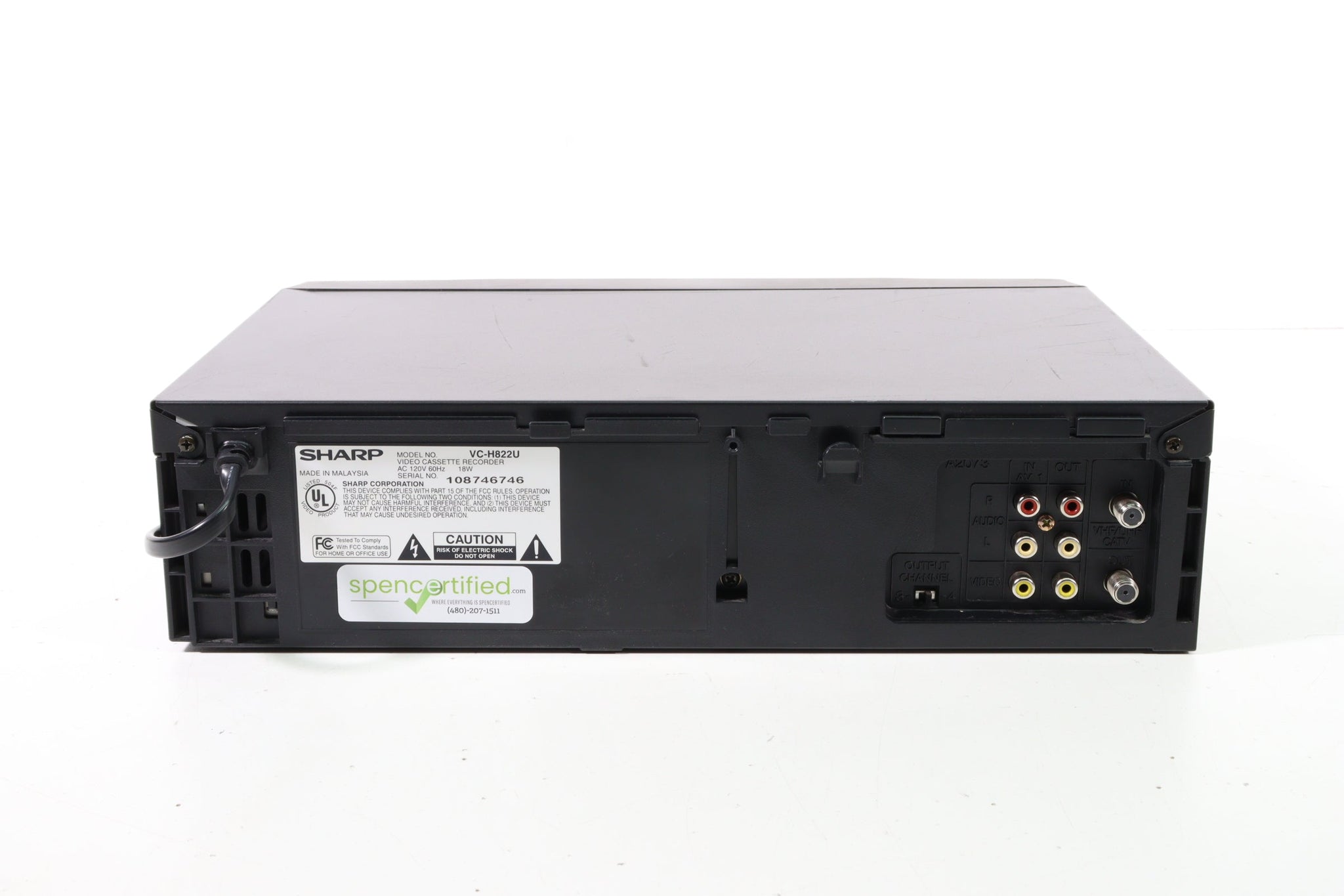 Sharp VC-H822 4-Head Hi-Fi Stereo VCR VHS Player