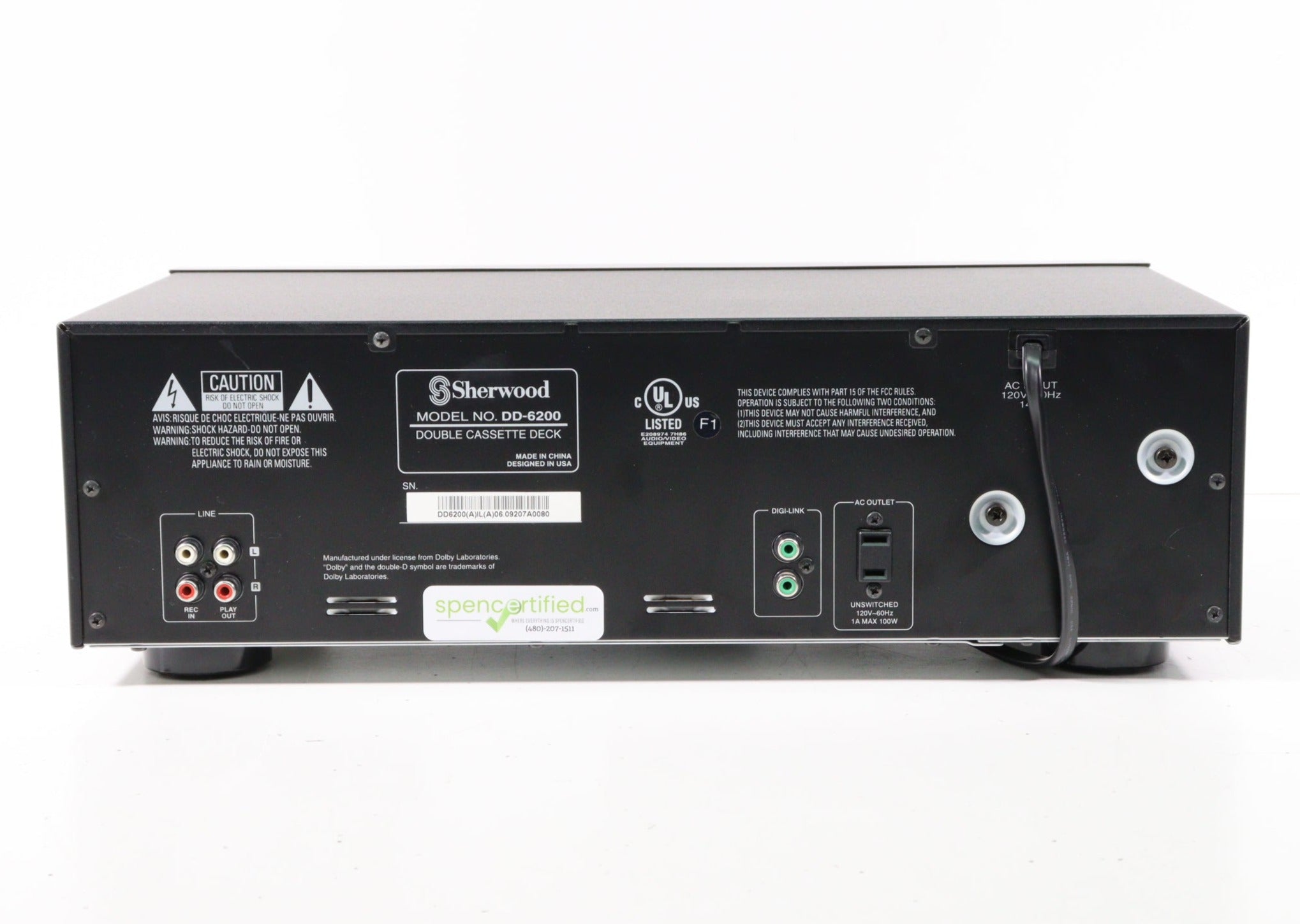 Sherwood DD-6200 Double Cassette Deck