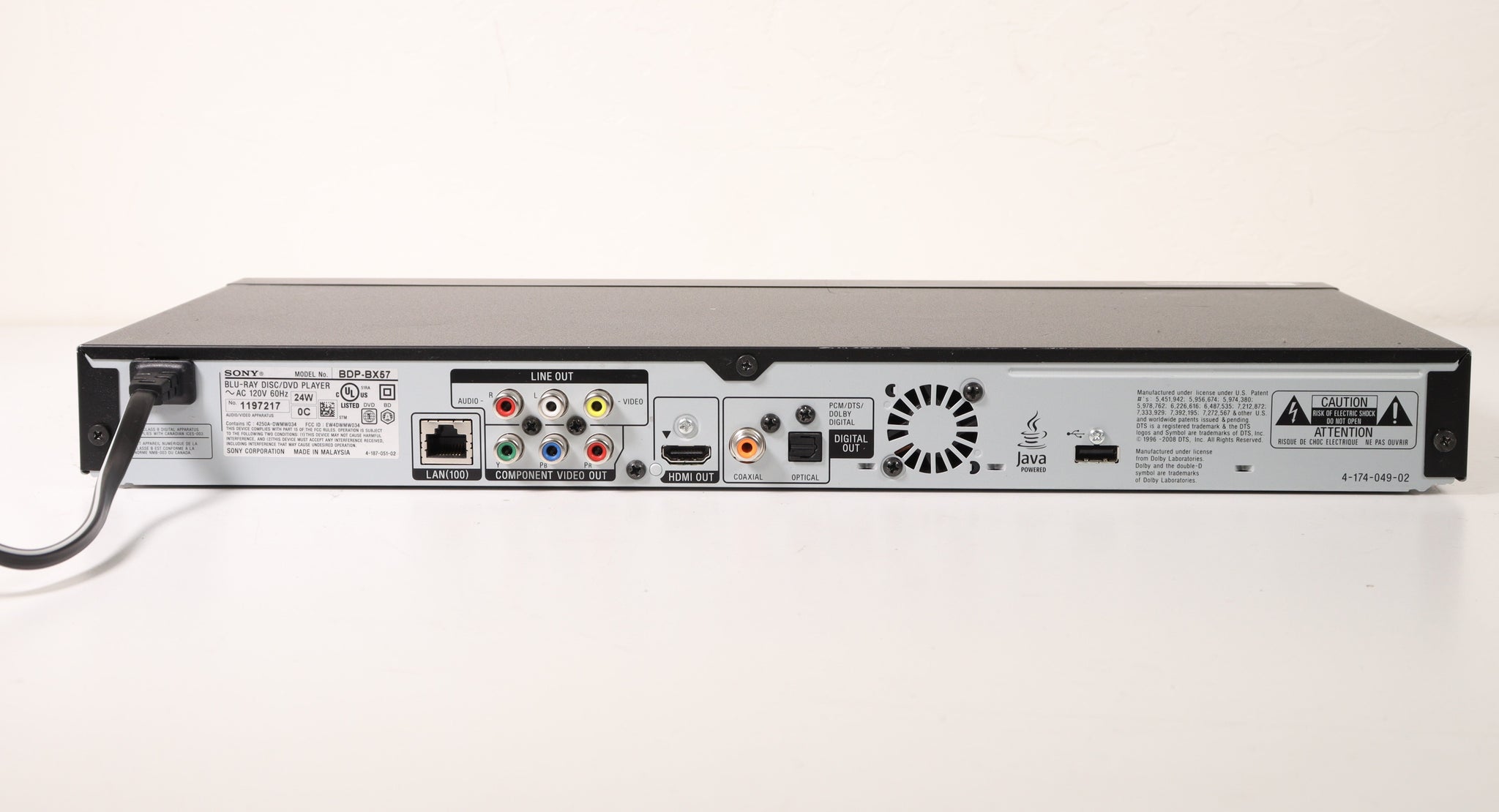 Sony BDP-BX57 Blu-Ray Disc DVD Player