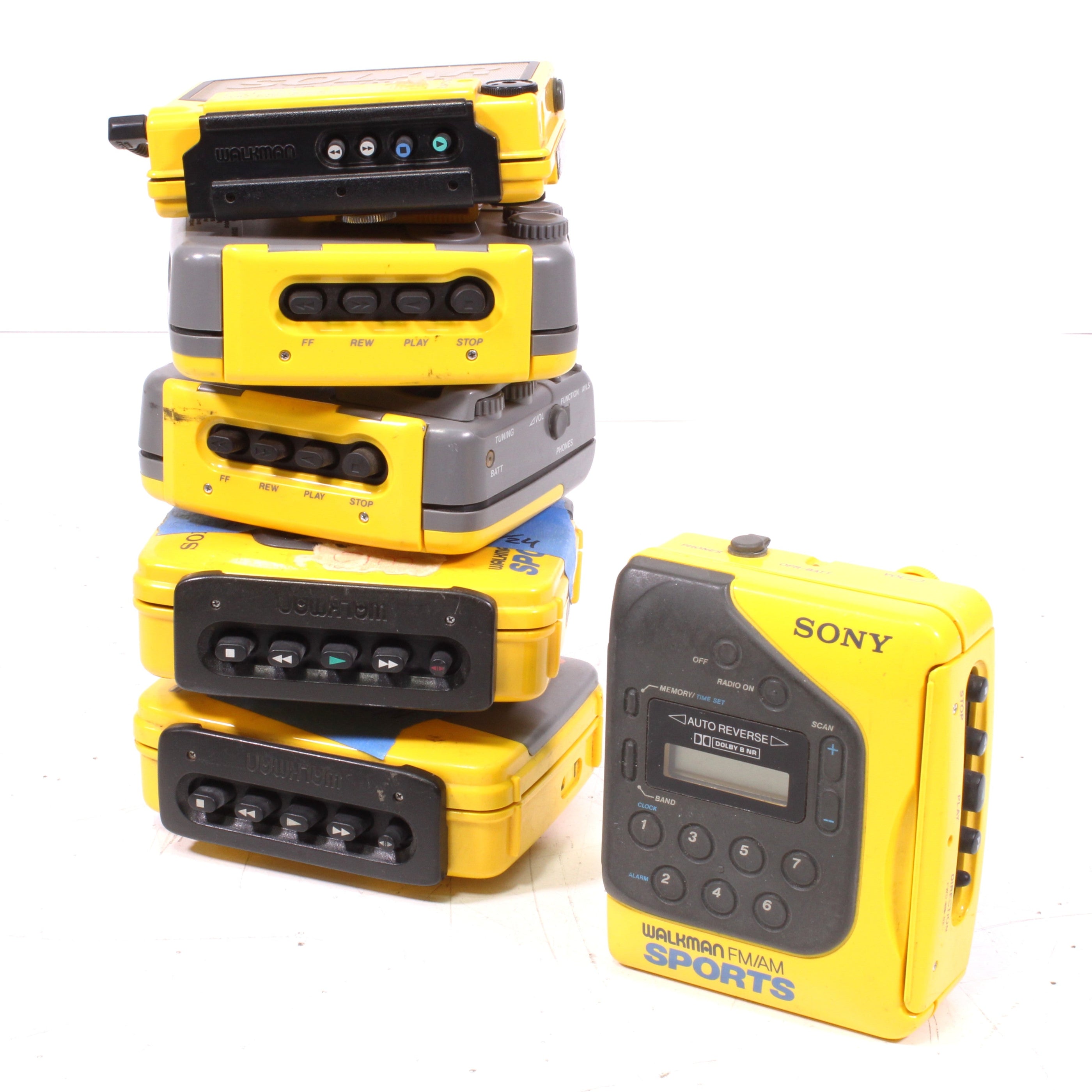 Sony Bundle of Six Sports Walkman Portable Radio Cassette Player Set ...