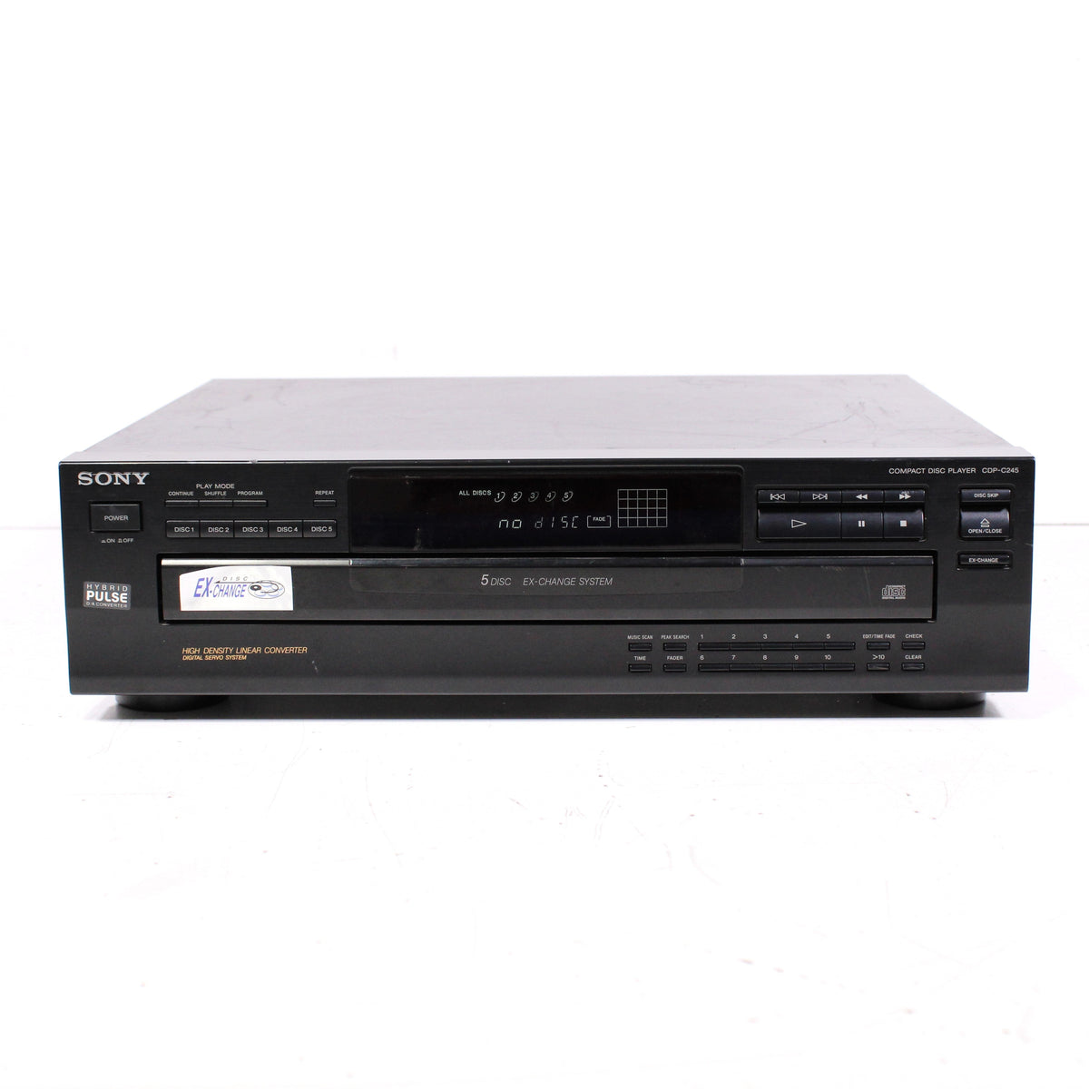 Sony CDP-C245 5-Disc CD Carousel Changer Player Ex-Change System (1994 ...