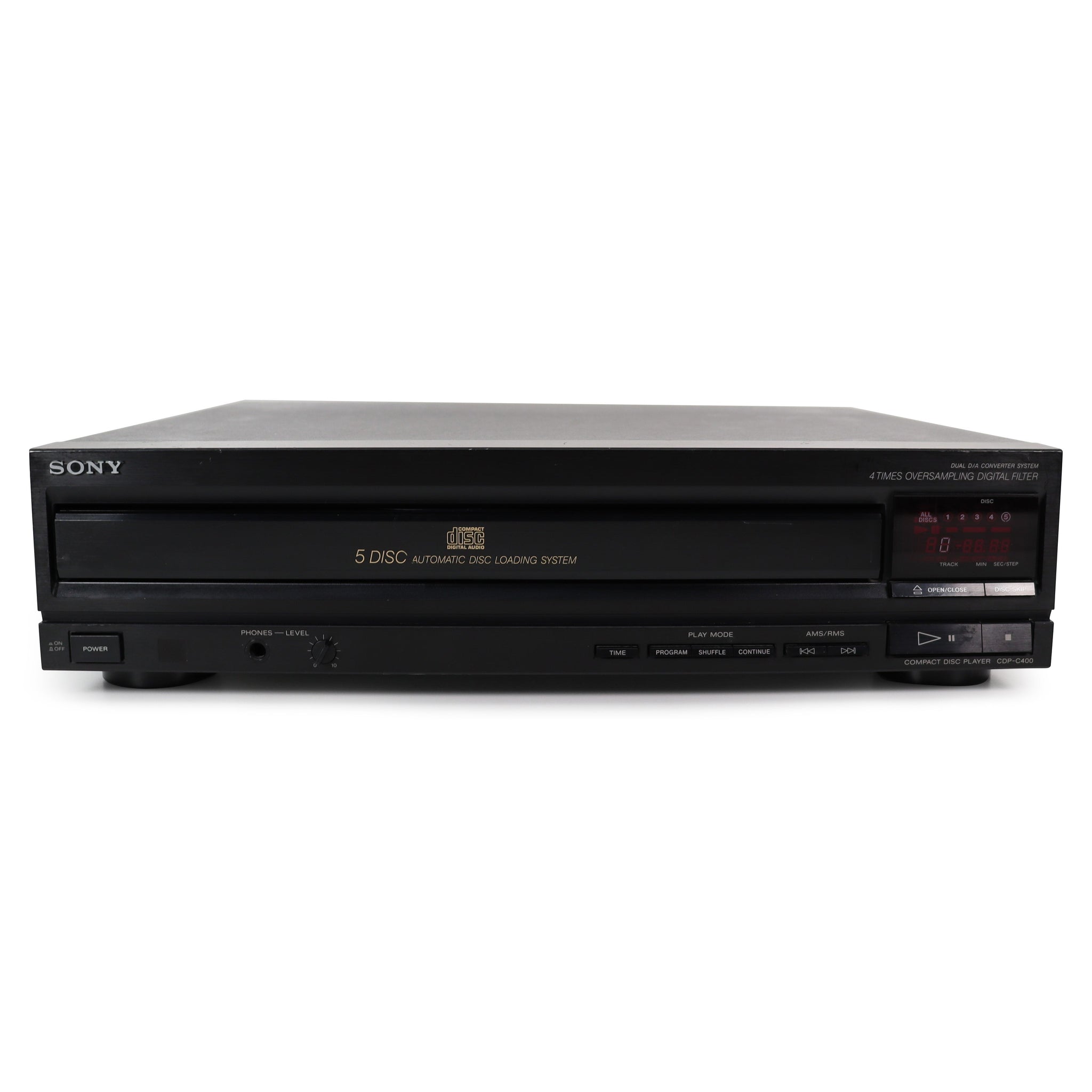 Sony CDP-C400 5-Disc Carousel CD Player Changer — SpenCertified