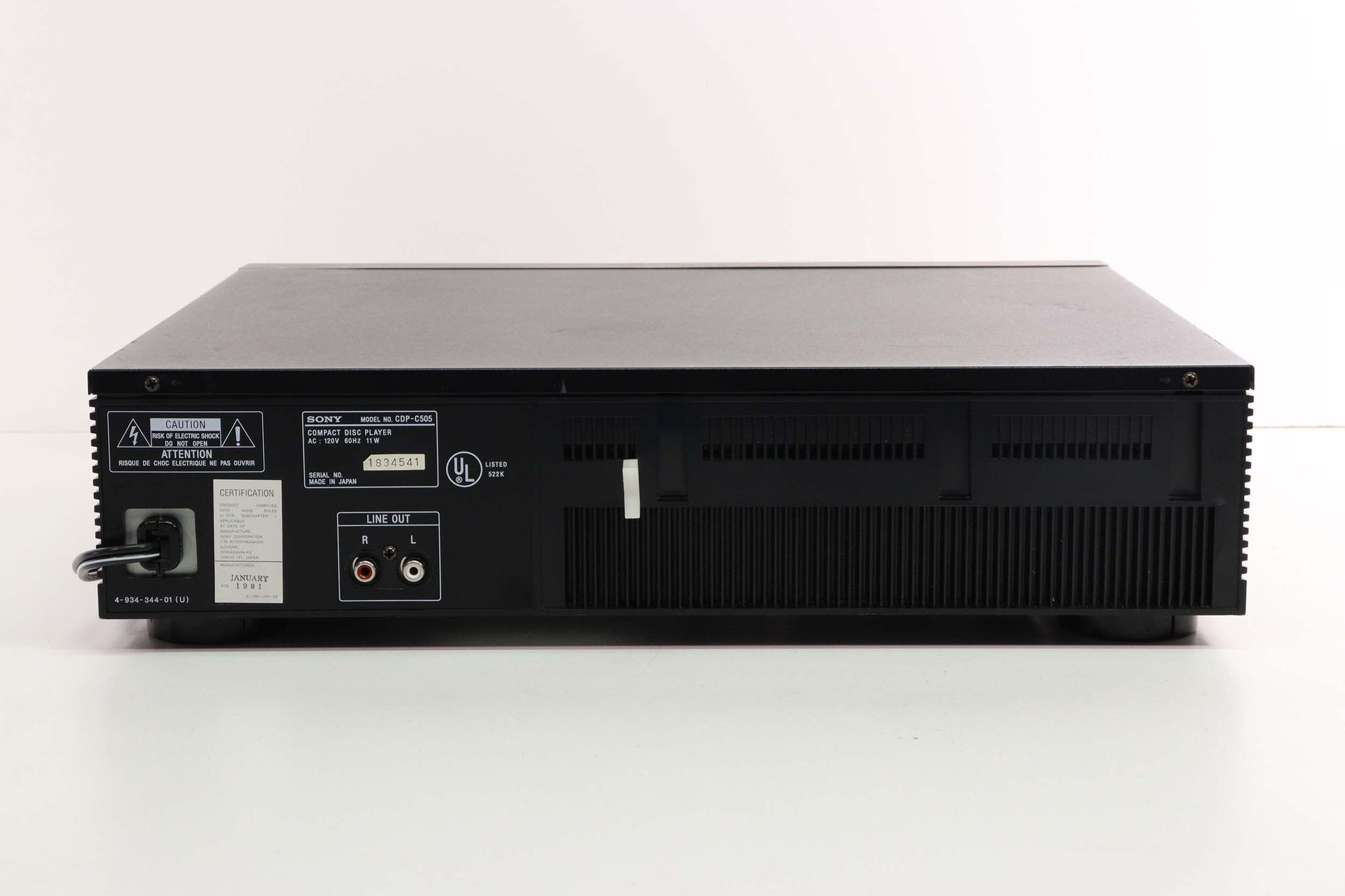 Sony CDP-C505 5-Disc Carousel CD Player Changer — SpenCertified