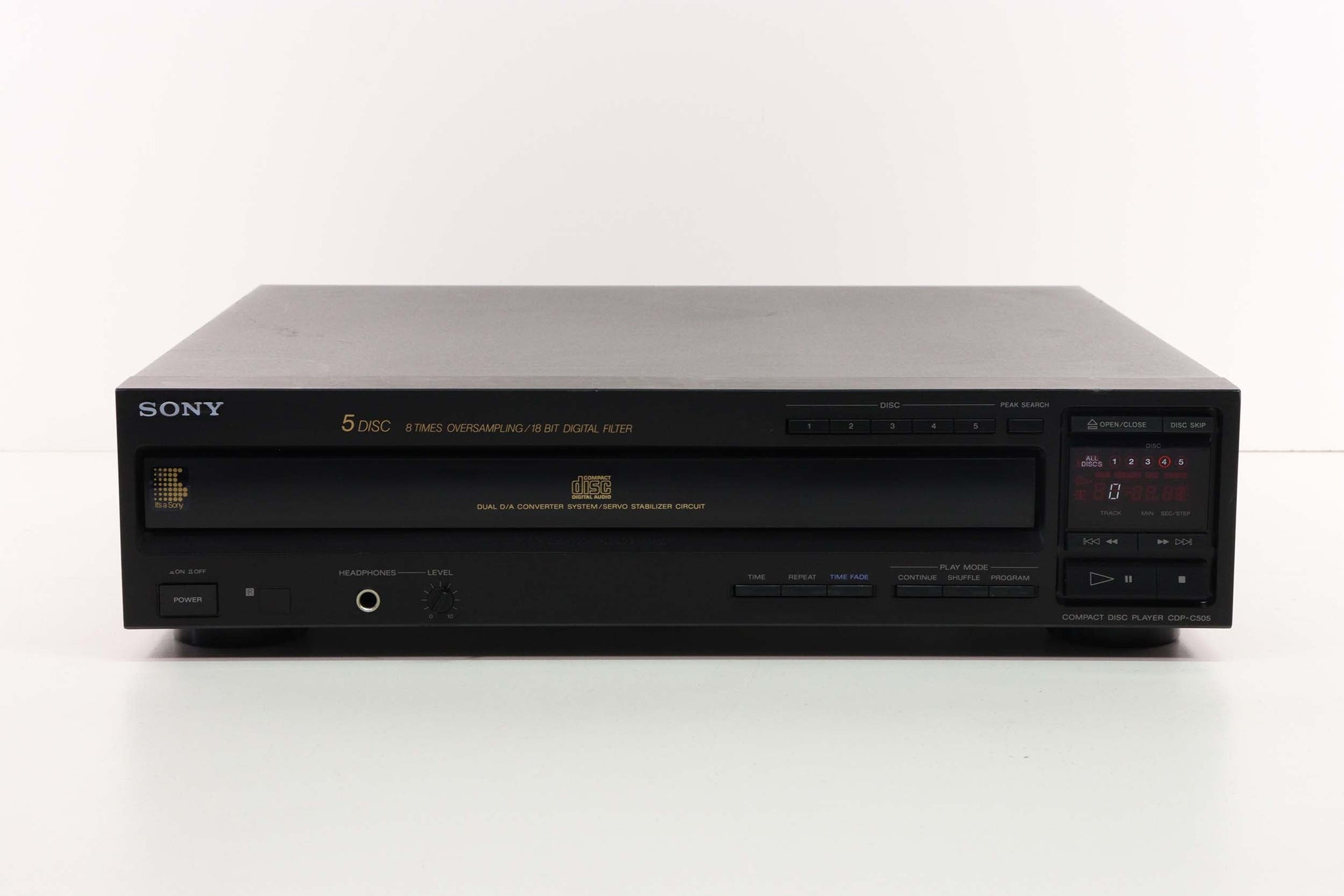 Sony CDP-C505 5-Disc Carousel CD Player Changer — SpenCertified