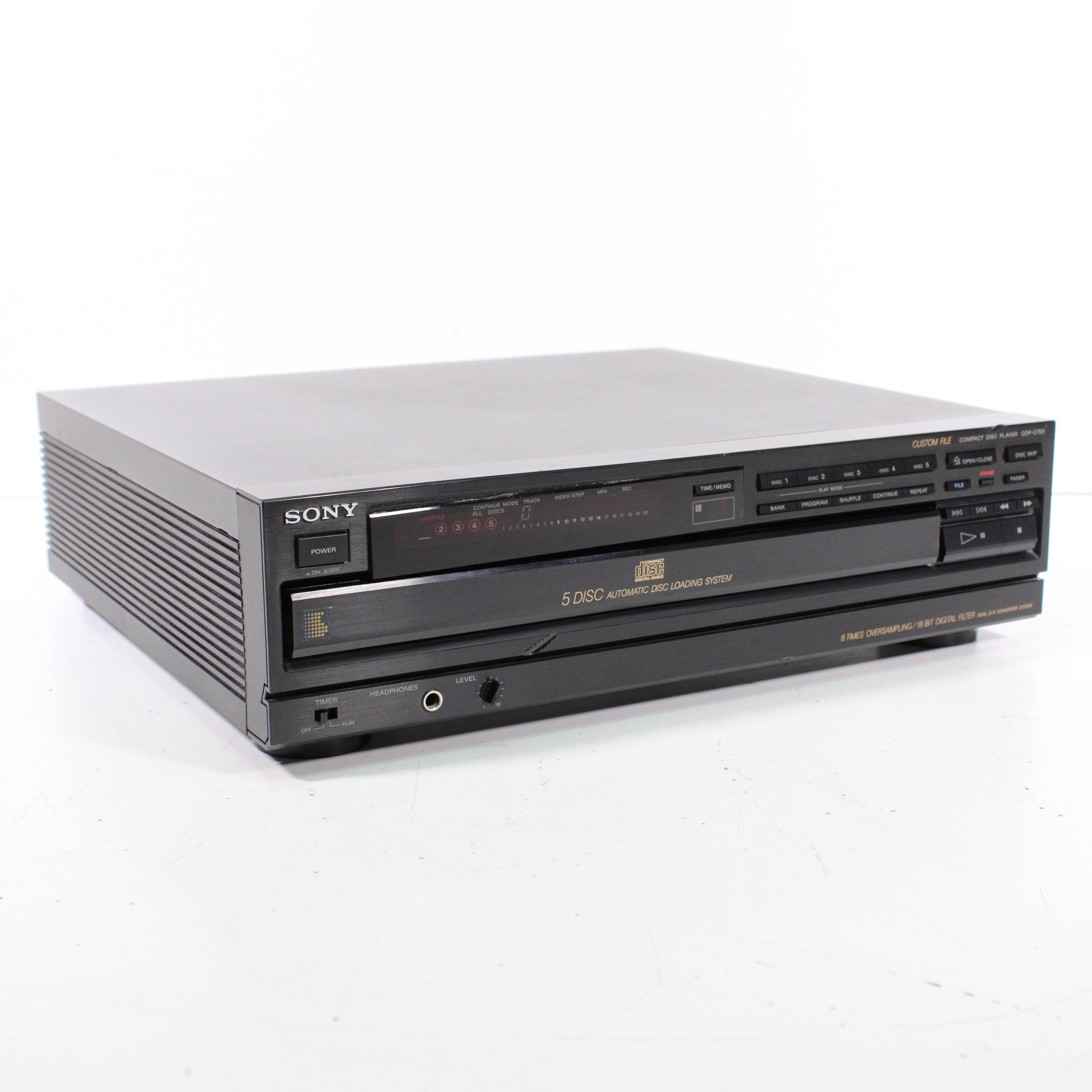 Sony CDP-C700 5-Disc CD Player Changer Automatic Disc Loading System ...
