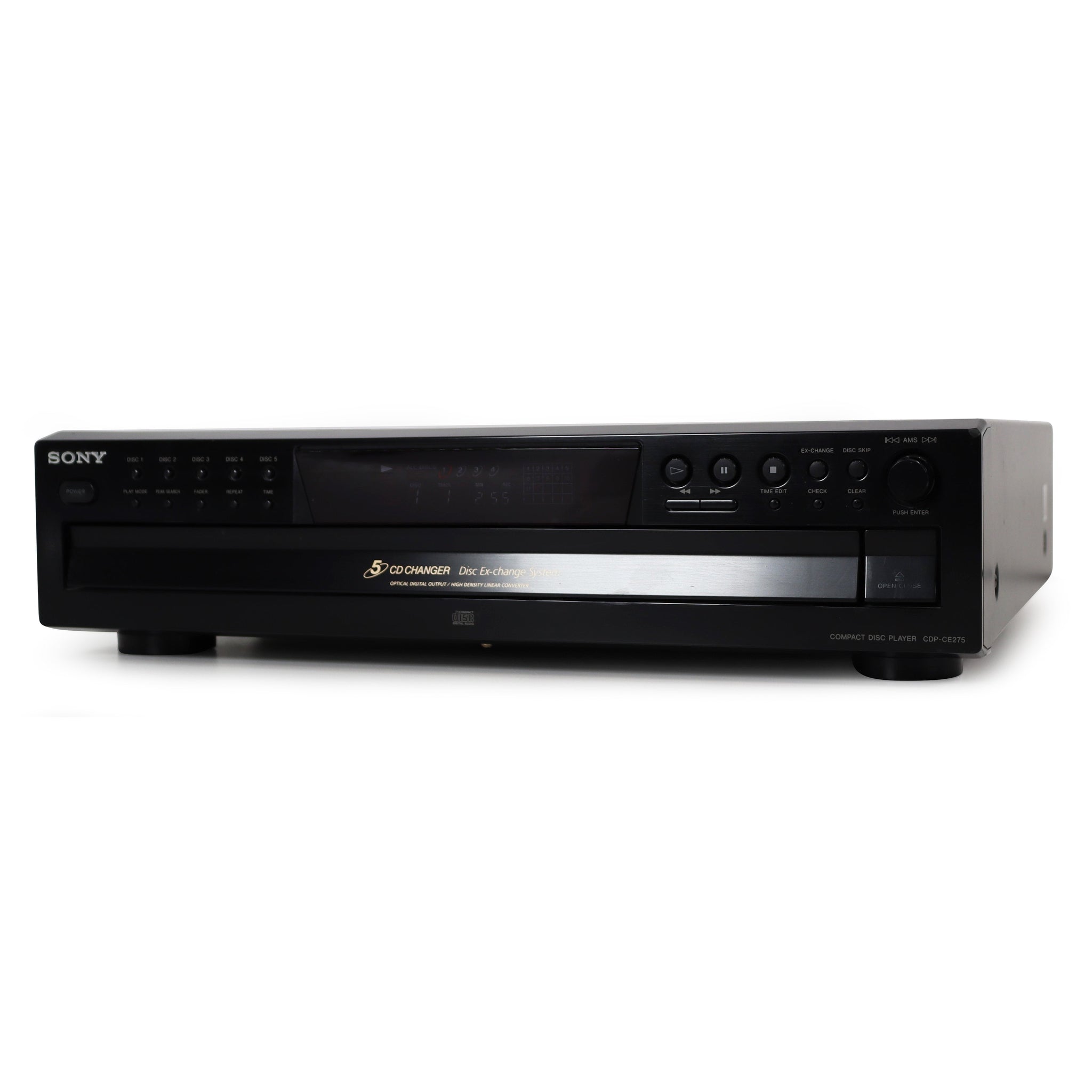 Sony CDP-CE275 5-Disc Carousel CD Changer Player w/ Optical Digital Au ...