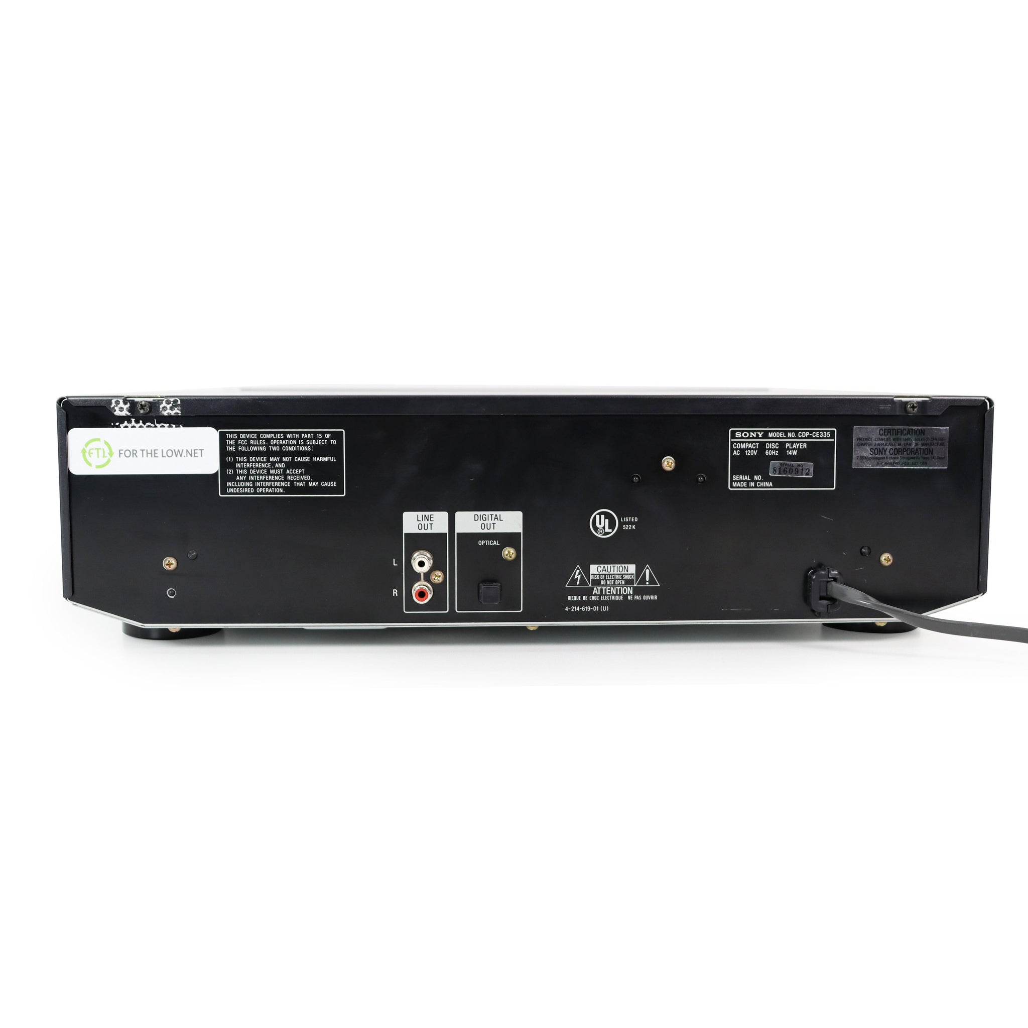 Sony CDP-CE335 5-Disc Carousel CD Changer with a High Density Linear C