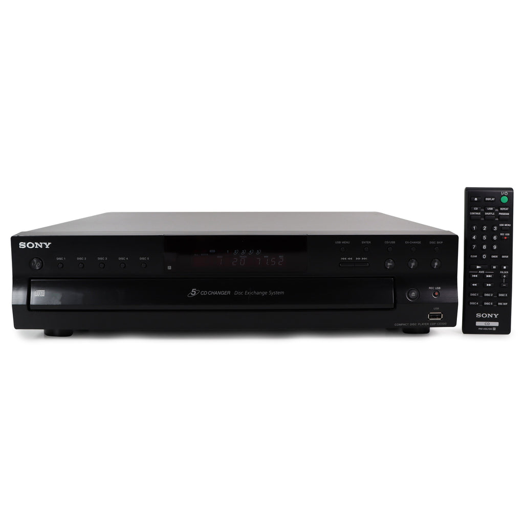 Sony CDP-CE500 5-Disc Carousel CD Changer w/ USB Port, Modern Design a