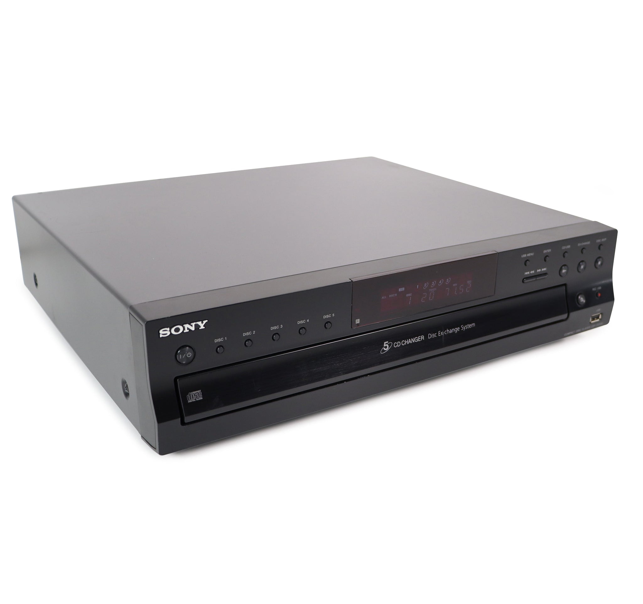 Sony CDP-CE500 5-Disc Carousel CD Changer w/ USB Port, Modern Design a ...