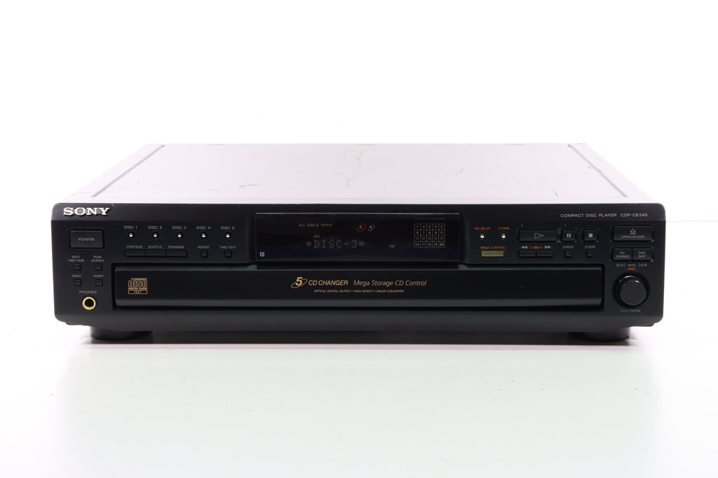 Sony CDP-CE545 5 Disc CD Changer Compact Disc Player (TRAY SOMETIMES S