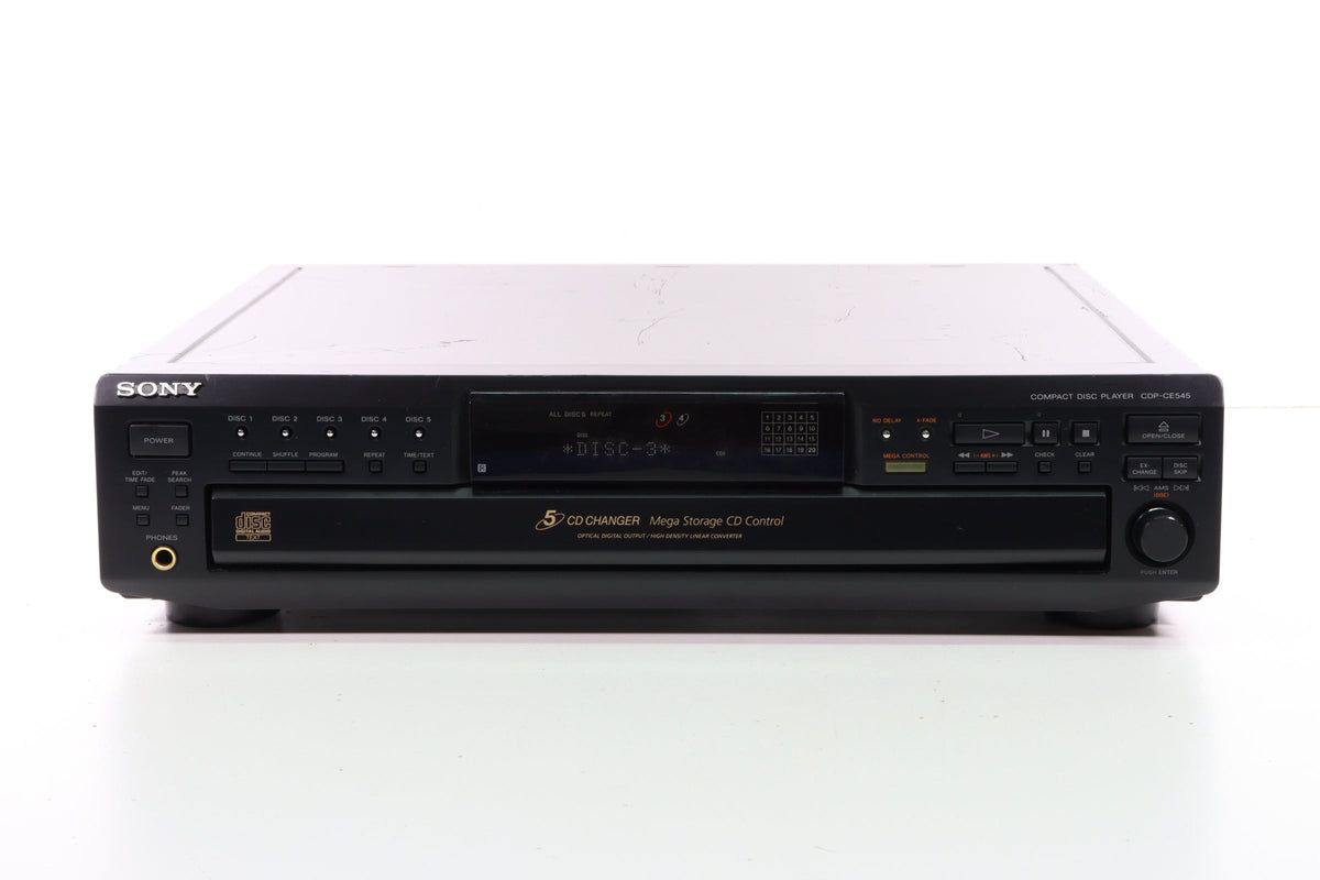 Sony CDP-CE545 5 Disc CD Changer Compact Disc Player (TRAY SOMETIMES S ...