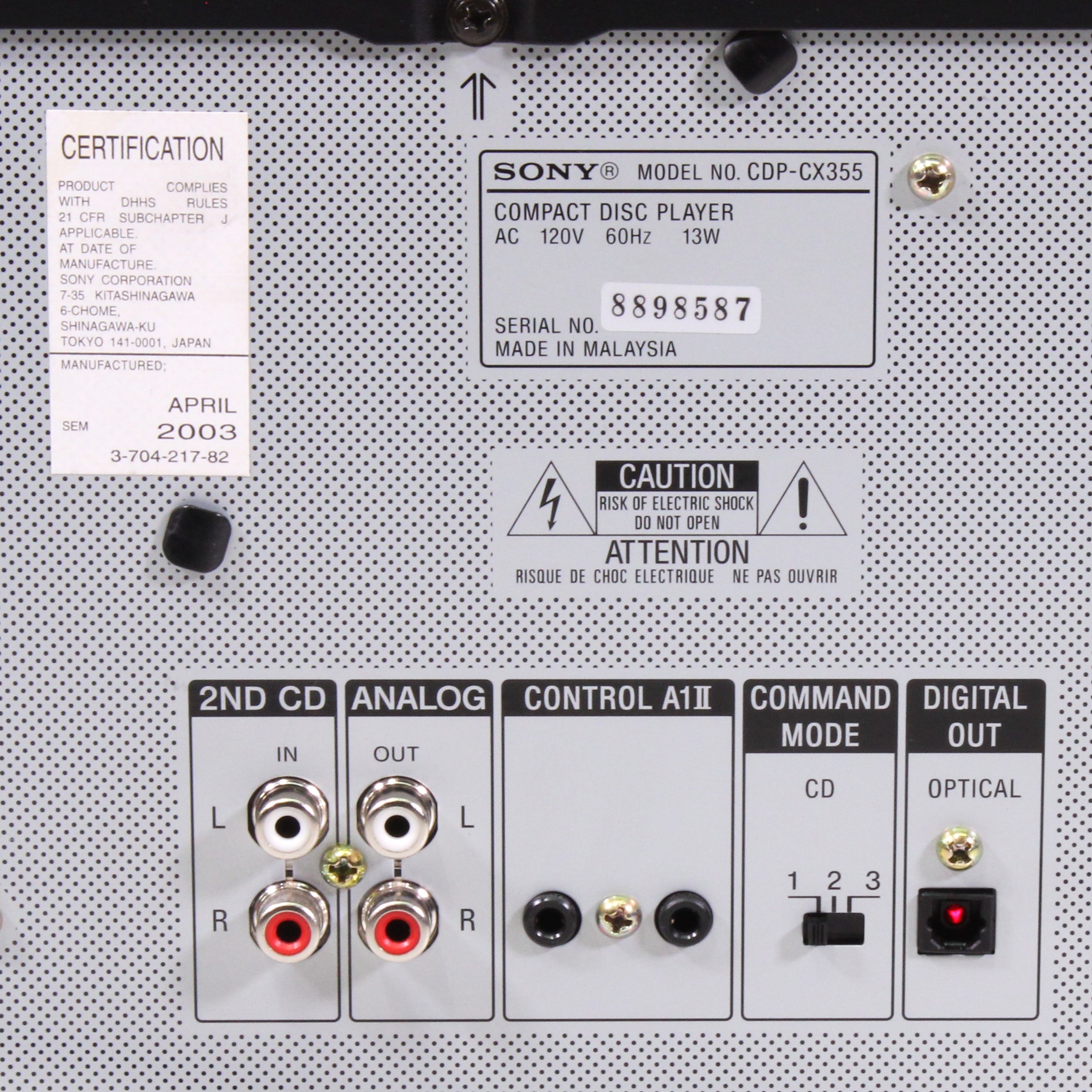 Sony CDP-CX355 | 300-Disc CD Changer, Refurbished — SpenCertified