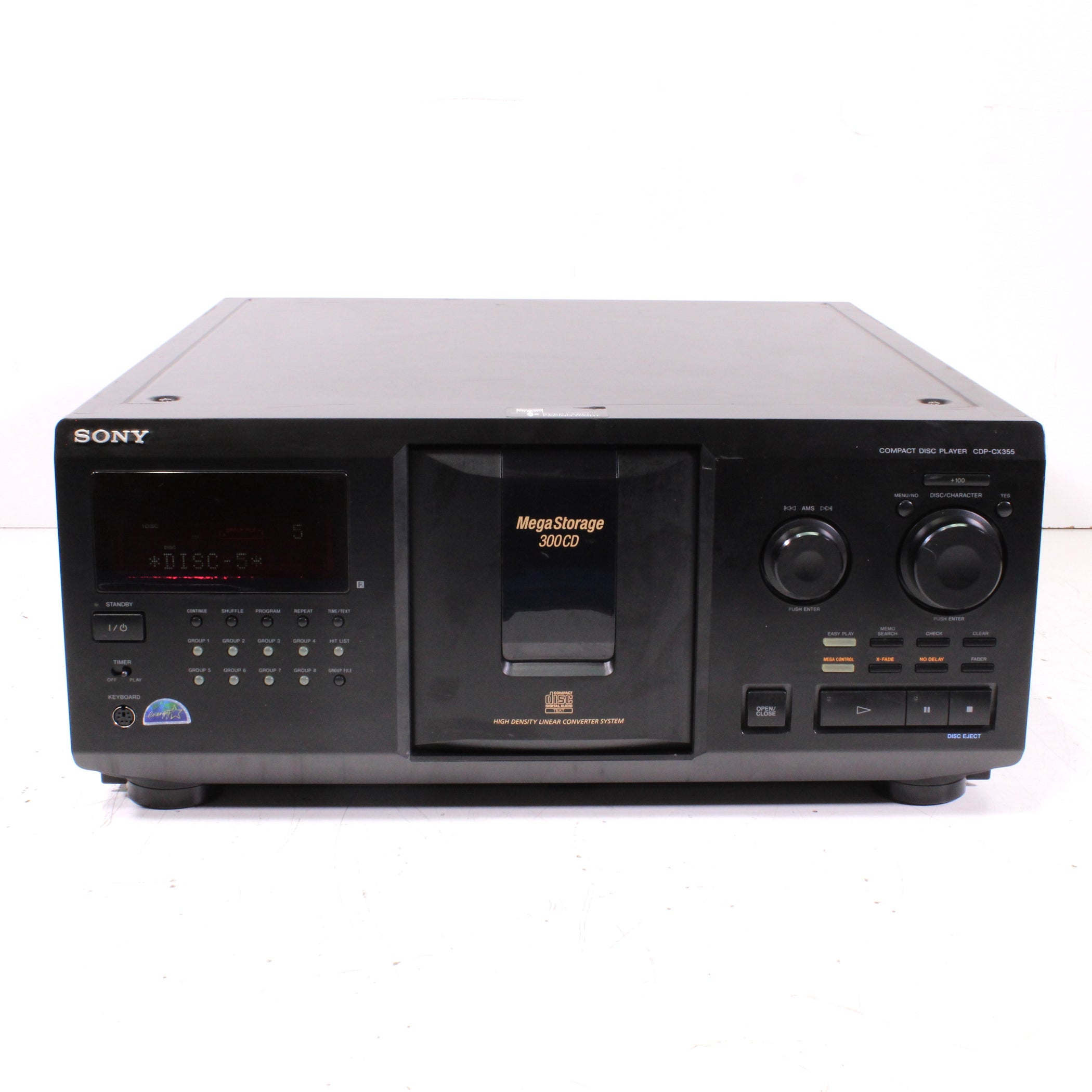 Sony CDP-CX355 300 Disc CD Player Changer Mega Compact Disc Carousel ...