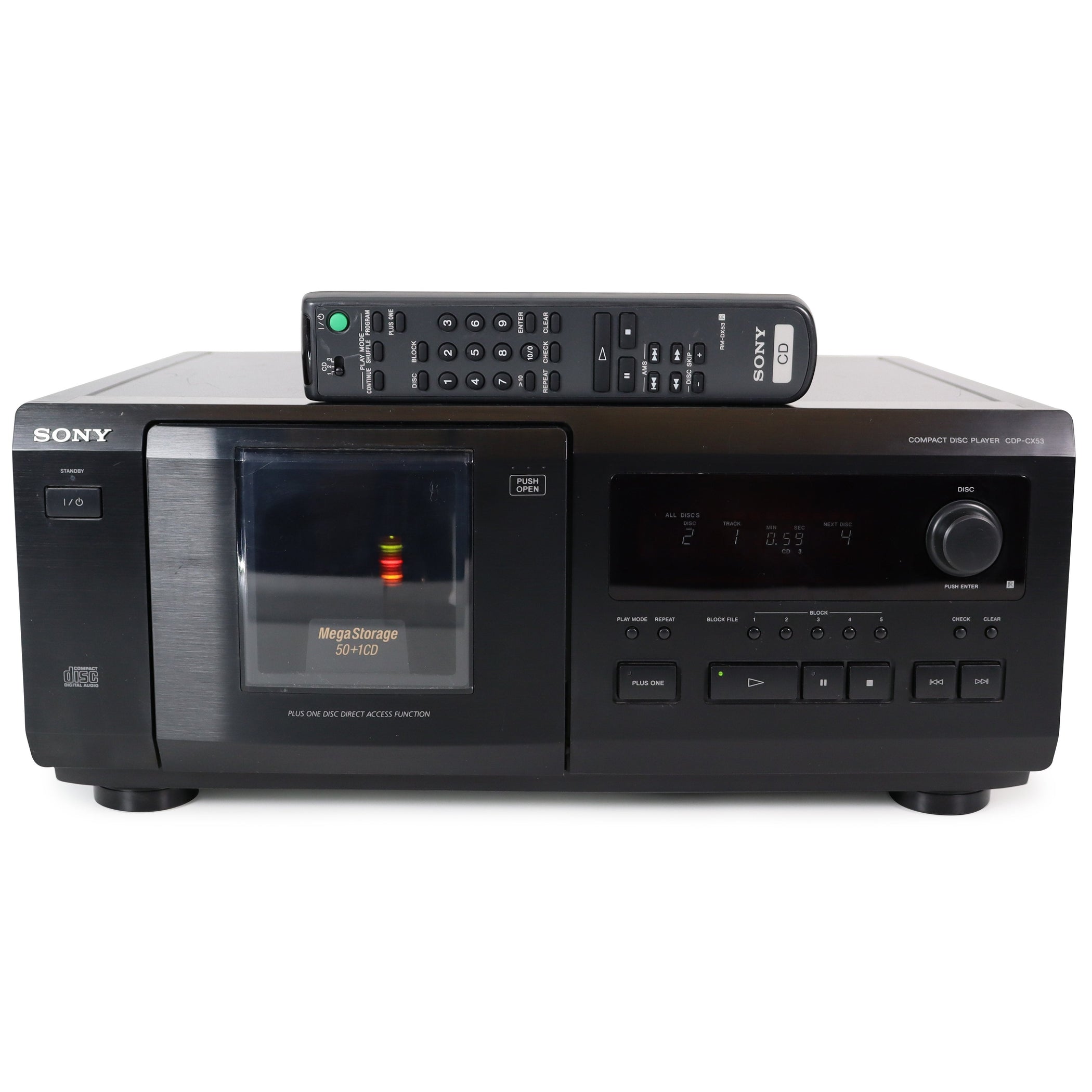 Sony CDP-CX53 | 50-Disc CD Changer, Refurbished — SpenCertified