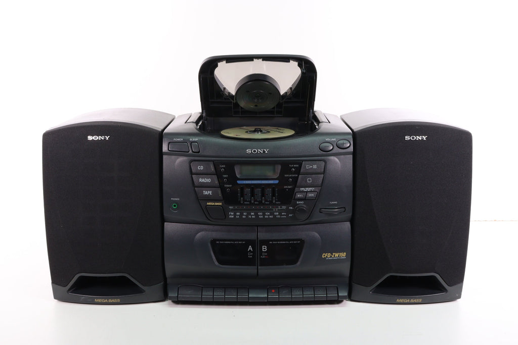 Sony CFD-ZW150 3-Piece Portable Boombox CD Cassette Radio (CD HAS ISSU