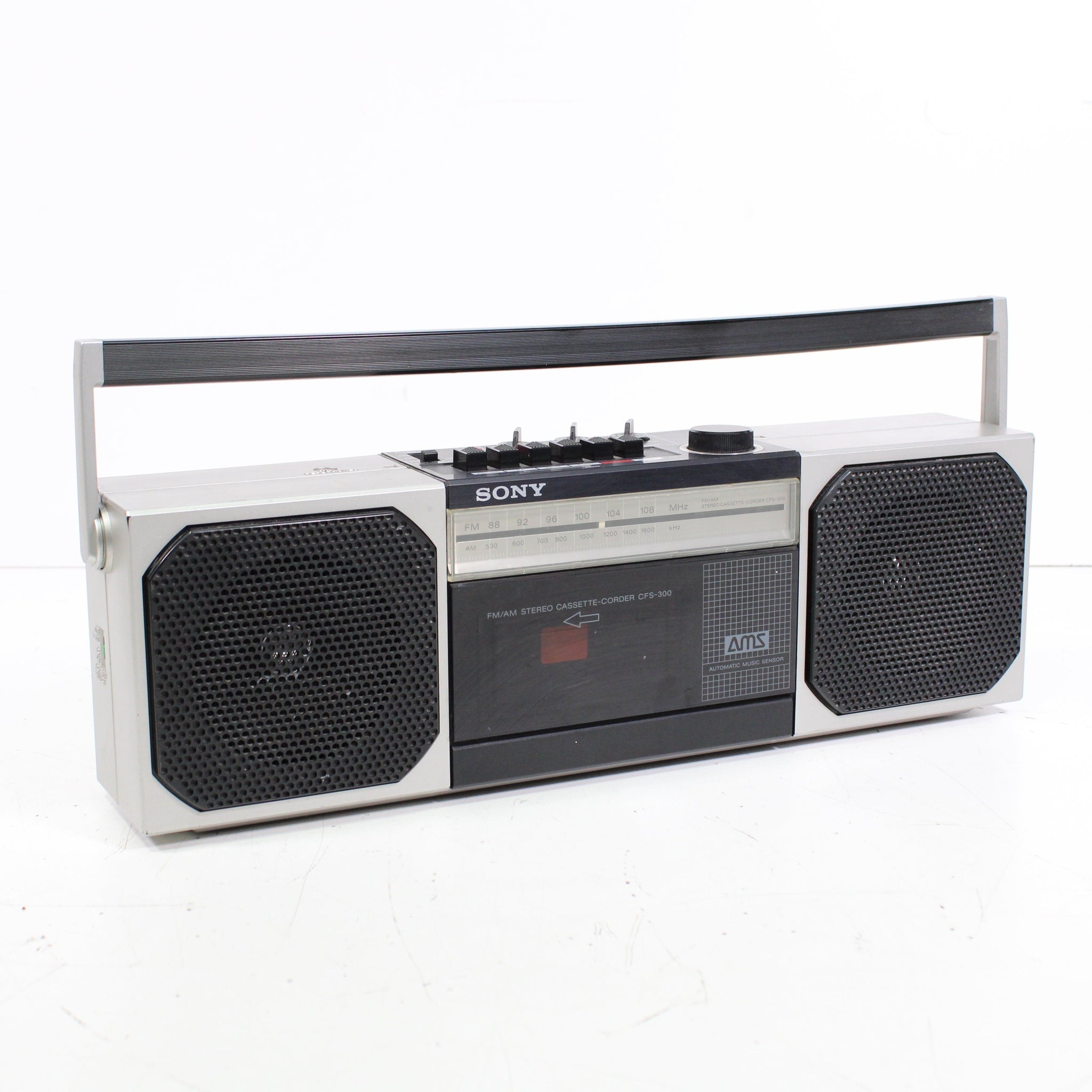 Sony CFS-300 Vintage Boombox AM FM Radio Stereo Cassette-Corder