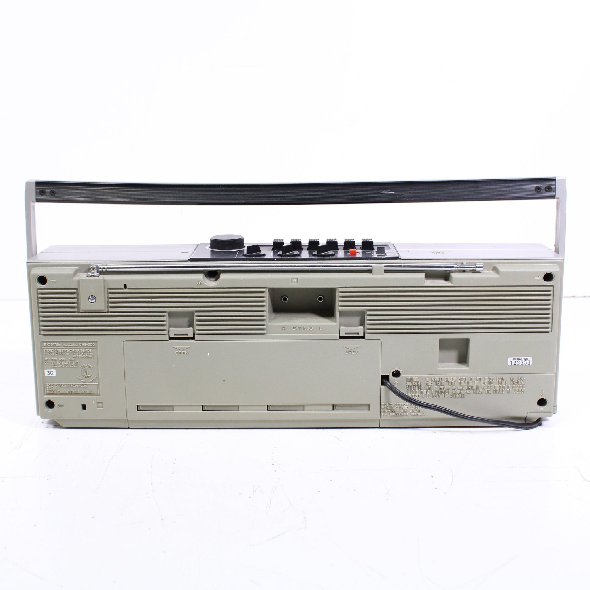 Sony CFS-300 Vintage Boombox AM FM Radio Stereo Cassette-Corder