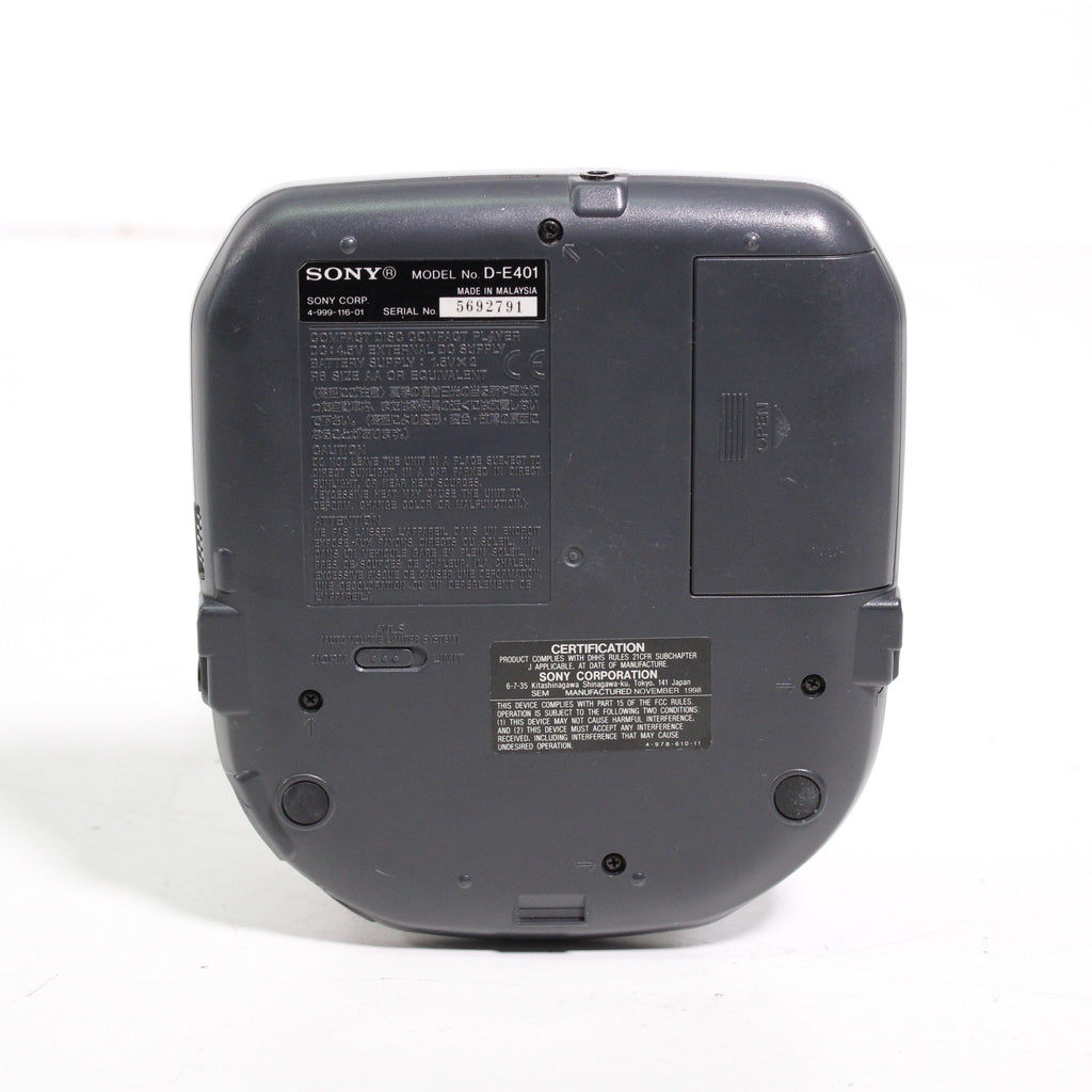 Sony D-E401 Discman Portable CD Compact Disc Player Shock Protection