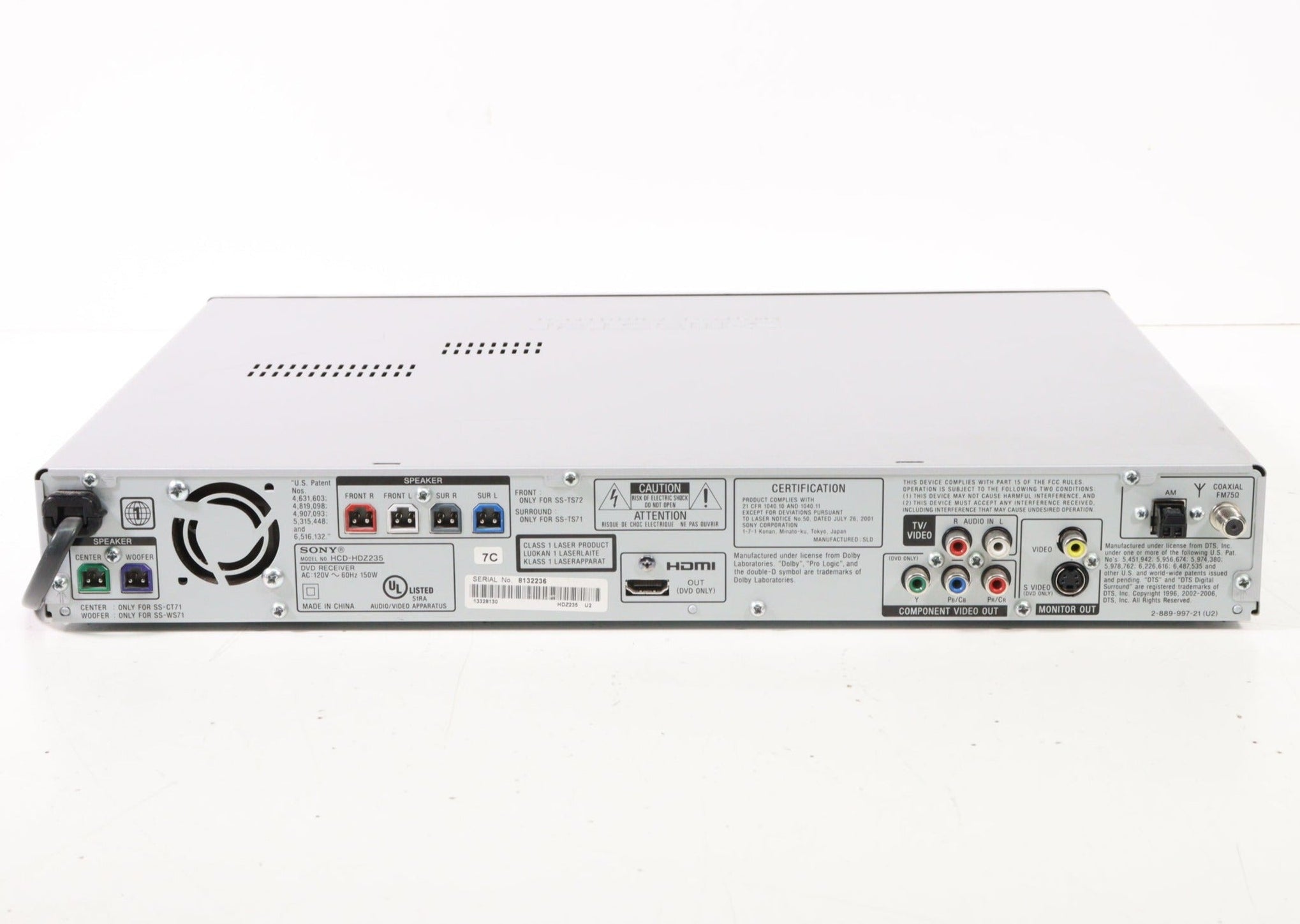 Sony DAV-HDZ235 6.1 Channel DVD Home Theater Speaker System — SpenCertified