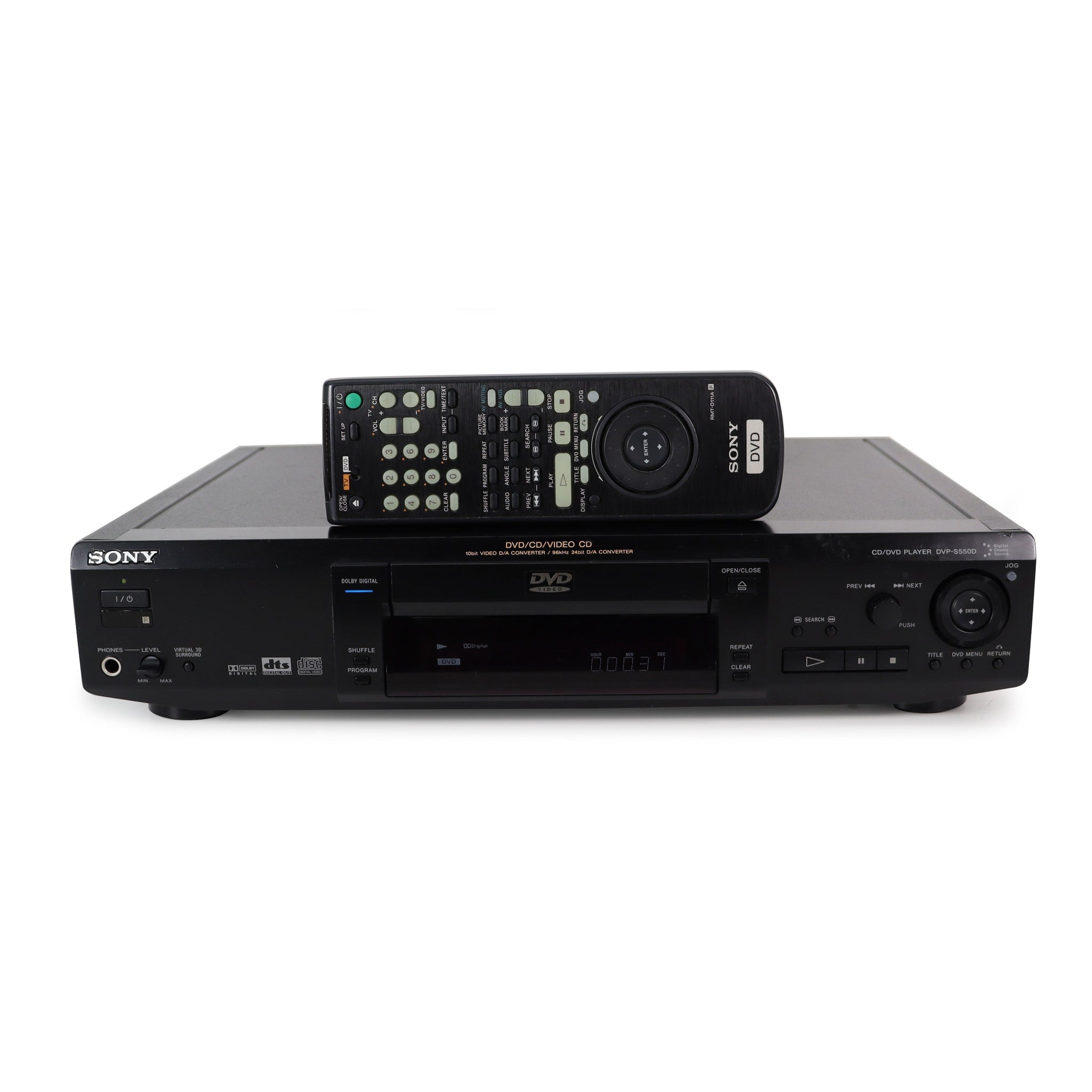 Sony DVP-S550D Single Disc DVD CD Player with S-Video, Optical