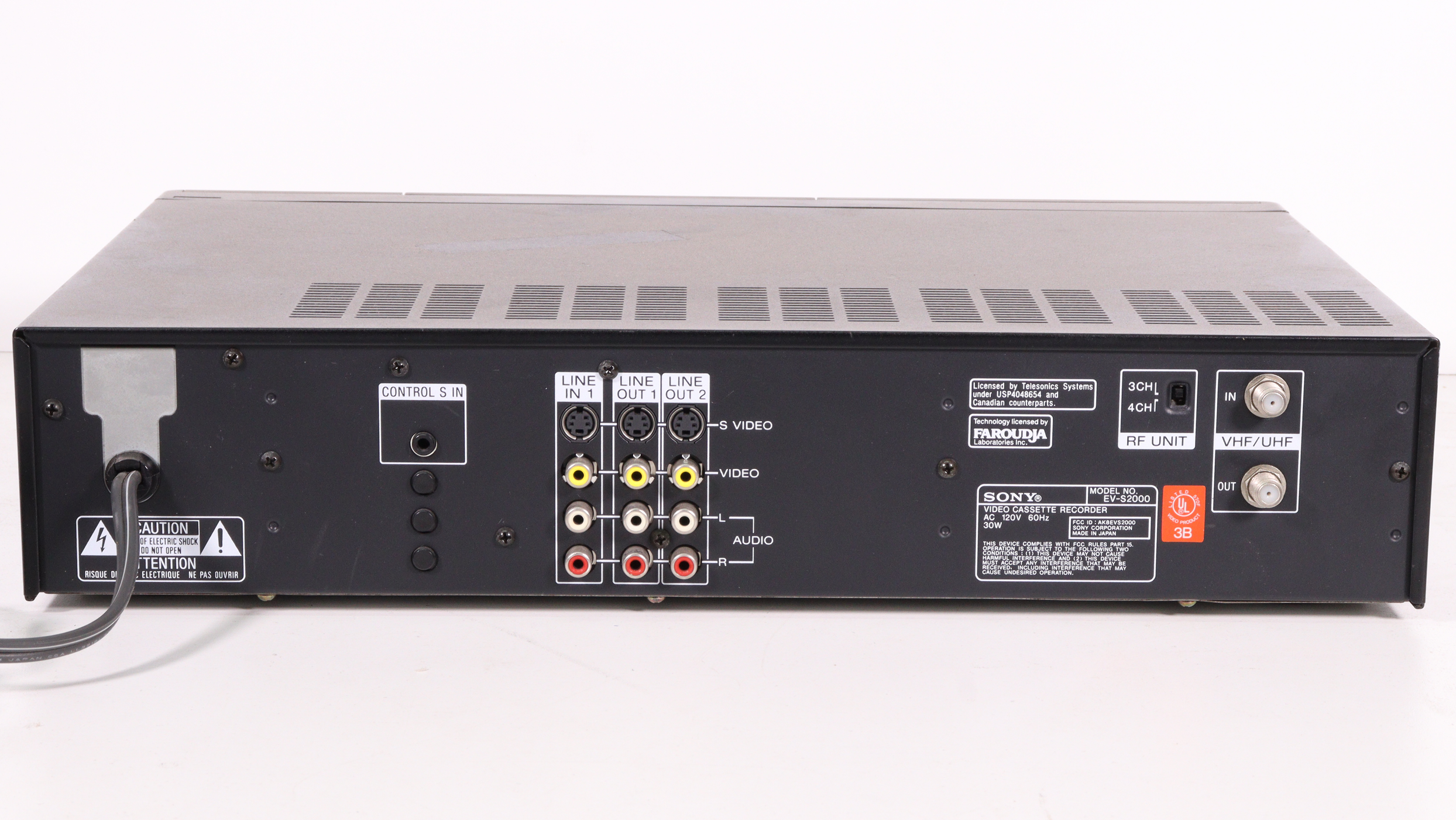 Sony EV-S2000 Hi8 VCR Video8 8mm Video Cassette Recorder NTSC (NO REMO ...