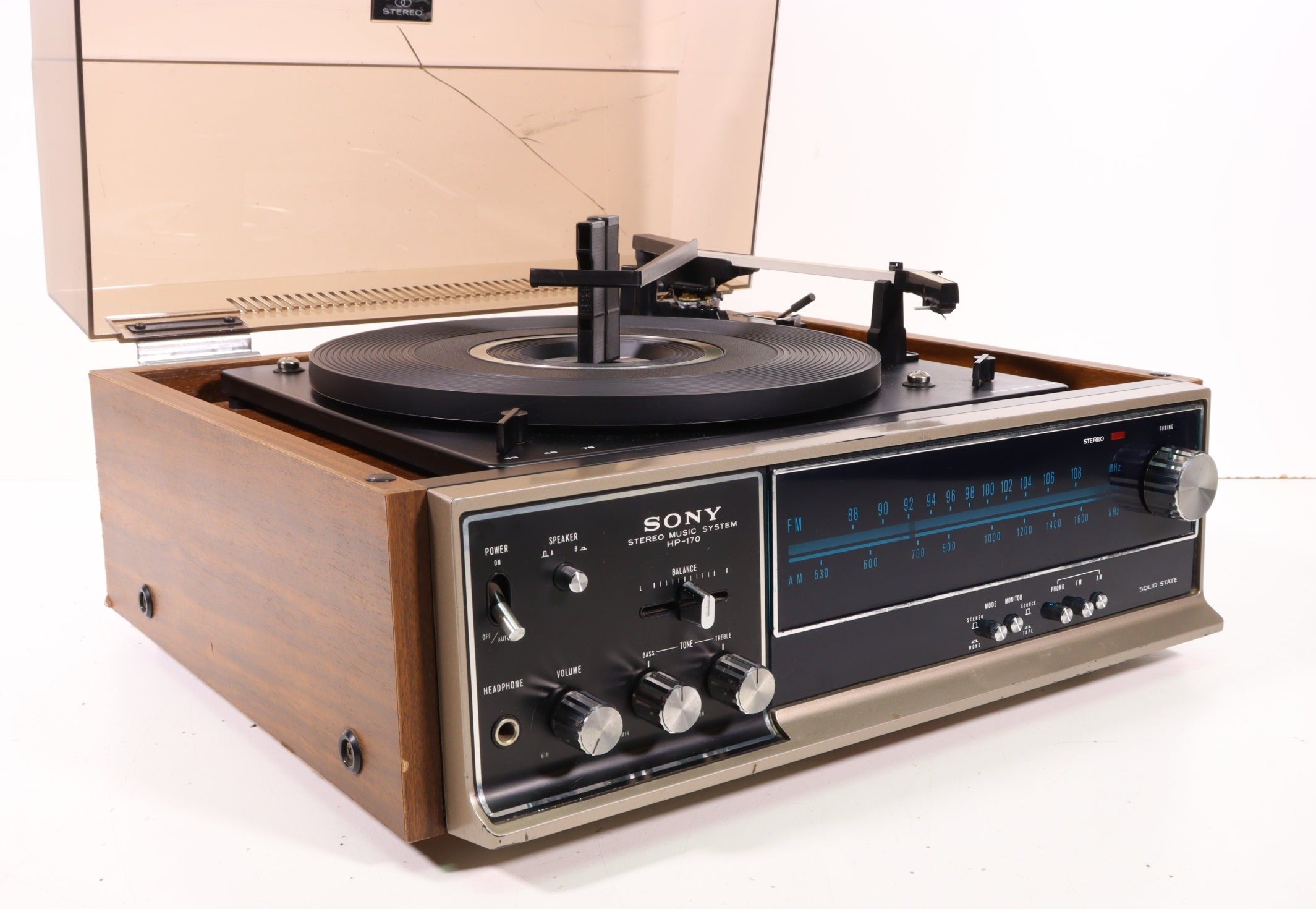 Sony HP-170 Stereo Music System Record Player — SpenCertified