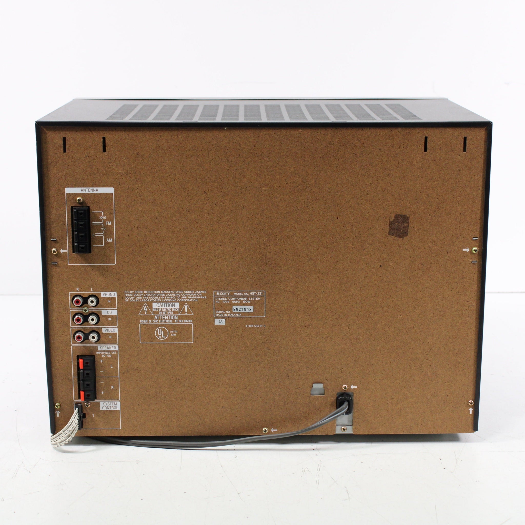 Sony HST-221 Hi-Fidelity Stereo Component System with CDP-C221