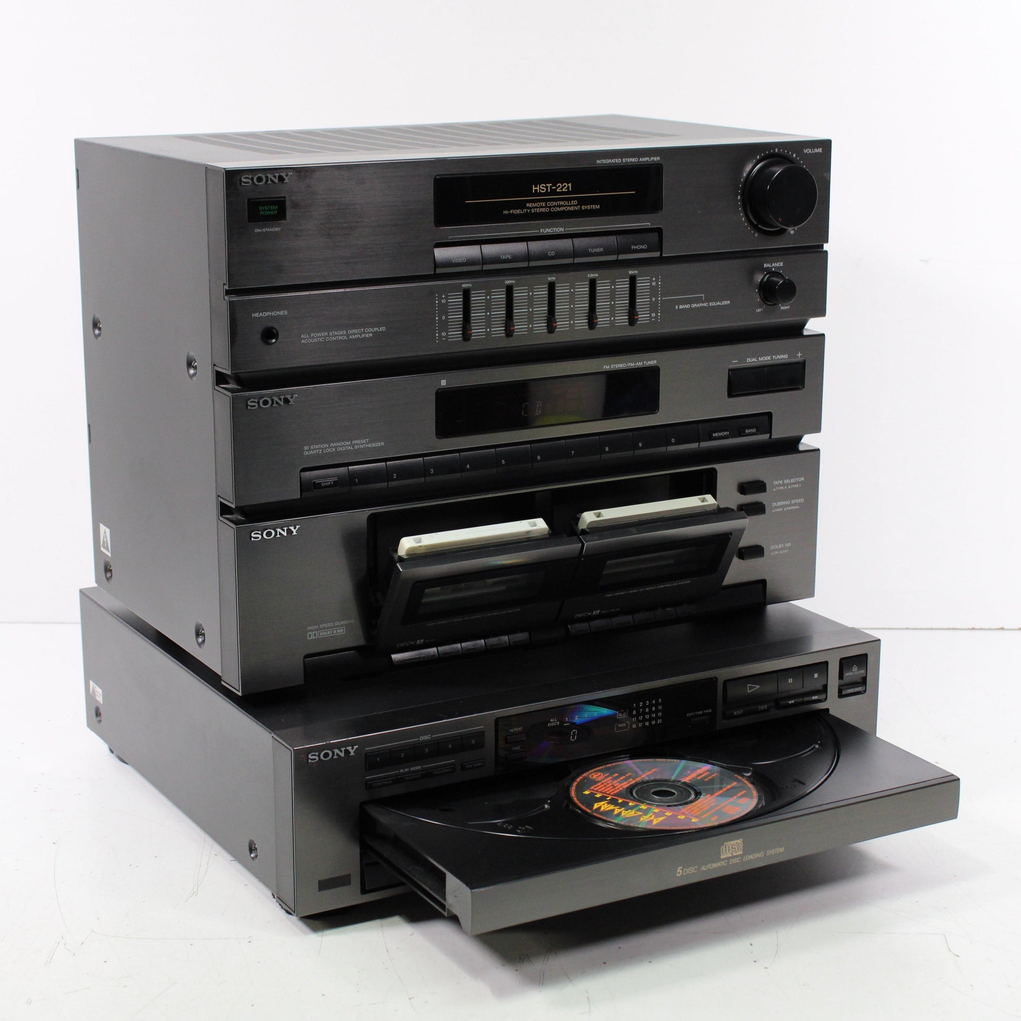 Sony HST-221 Hi-Fidelity Stereo Component System with CDP-C221 ...