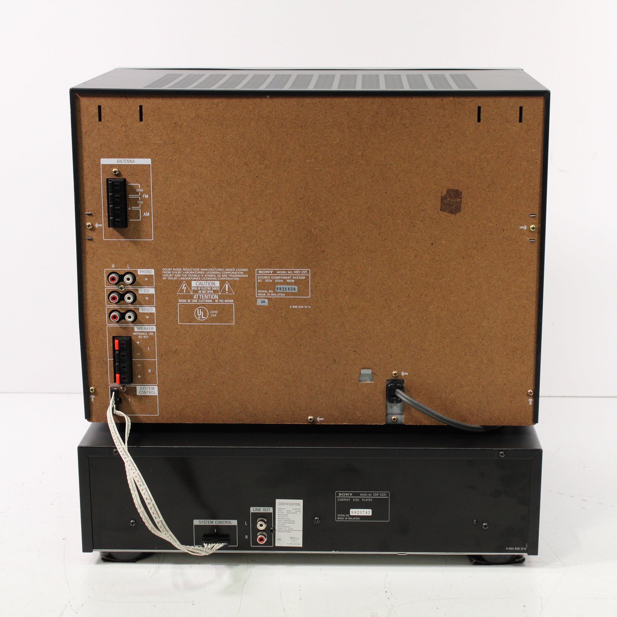 Sony HST-221 Hi-Fidelity Stereo Component System with CDP-C221