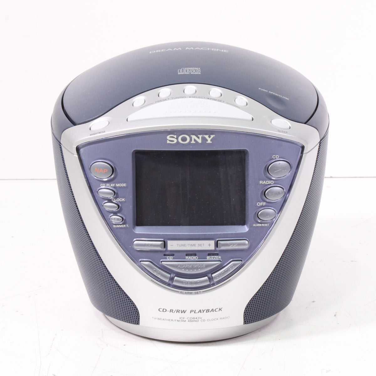 Sony ICF-CD843V Dream Machine CD Clock Radio with Digital Tuner ...