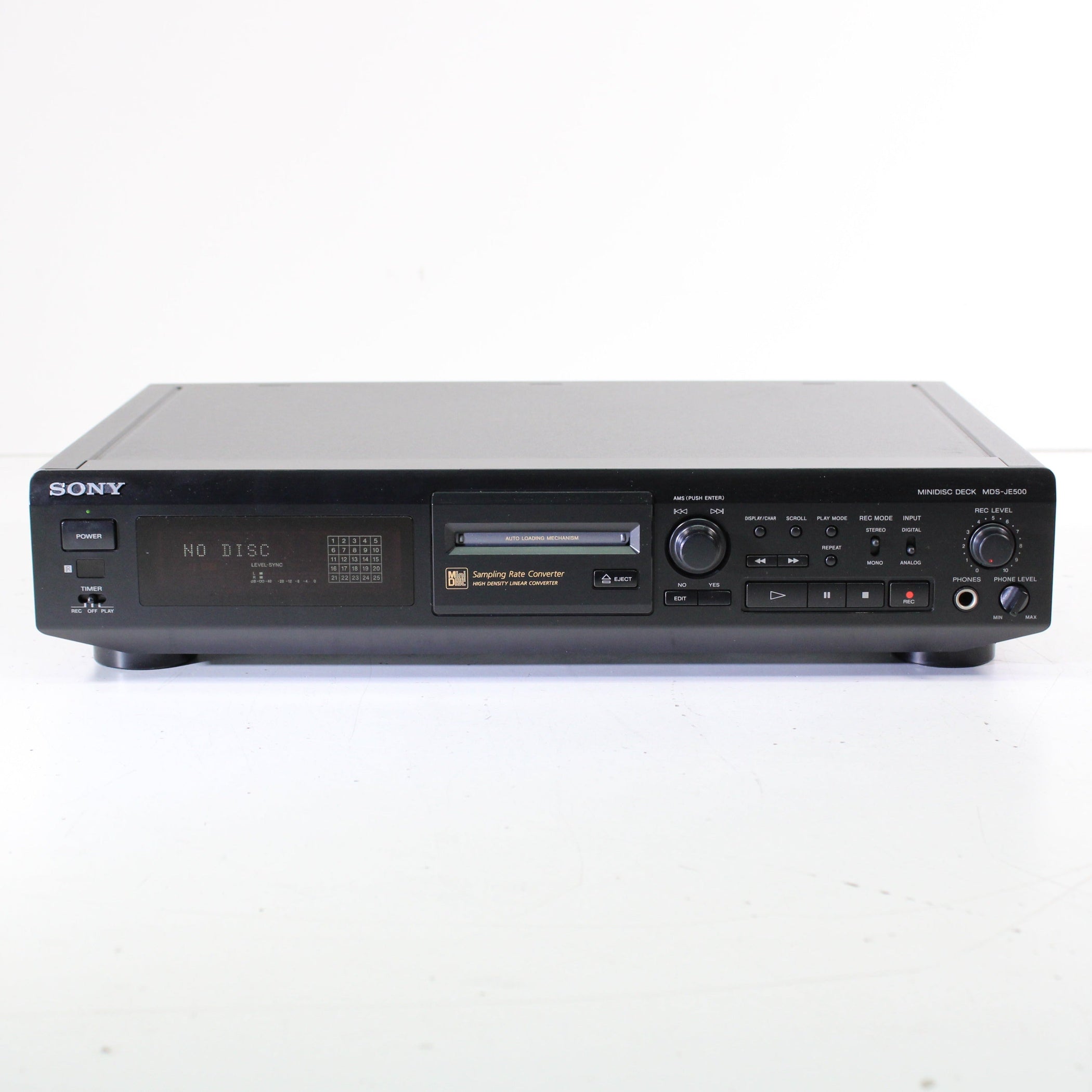 Sony MDS-JE500 MiniDisc Deck Auto Loading Mechanism (1996) — SpenCertified