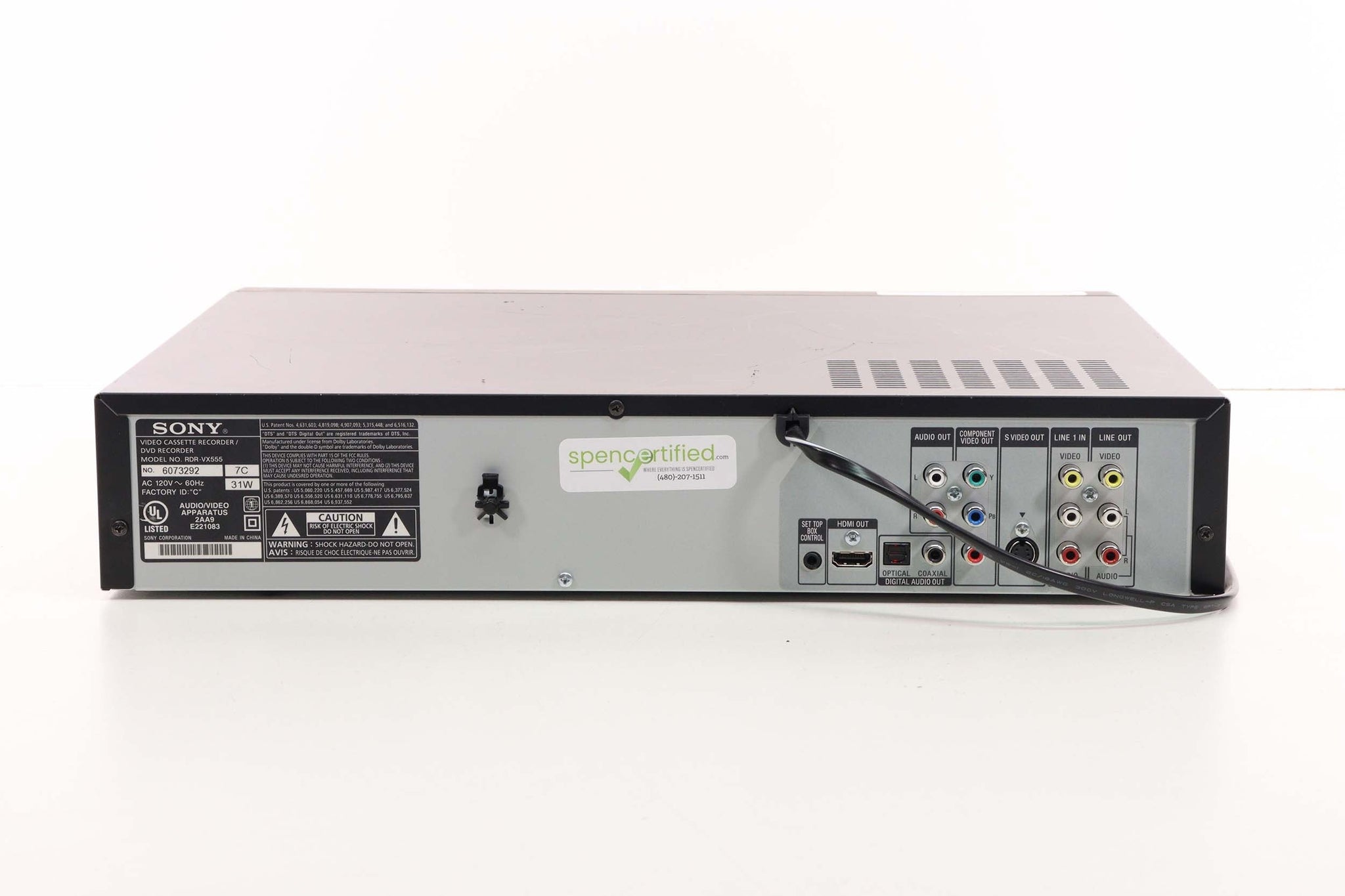 Sony RDR-VX555 VHS to DVD Converter and VHS Player (With Remote)