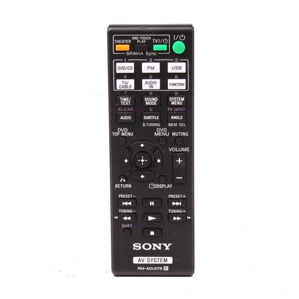 Sony RM-ADU078 Remote Control for DVD Home Theater System DAV-DZ170 an ...