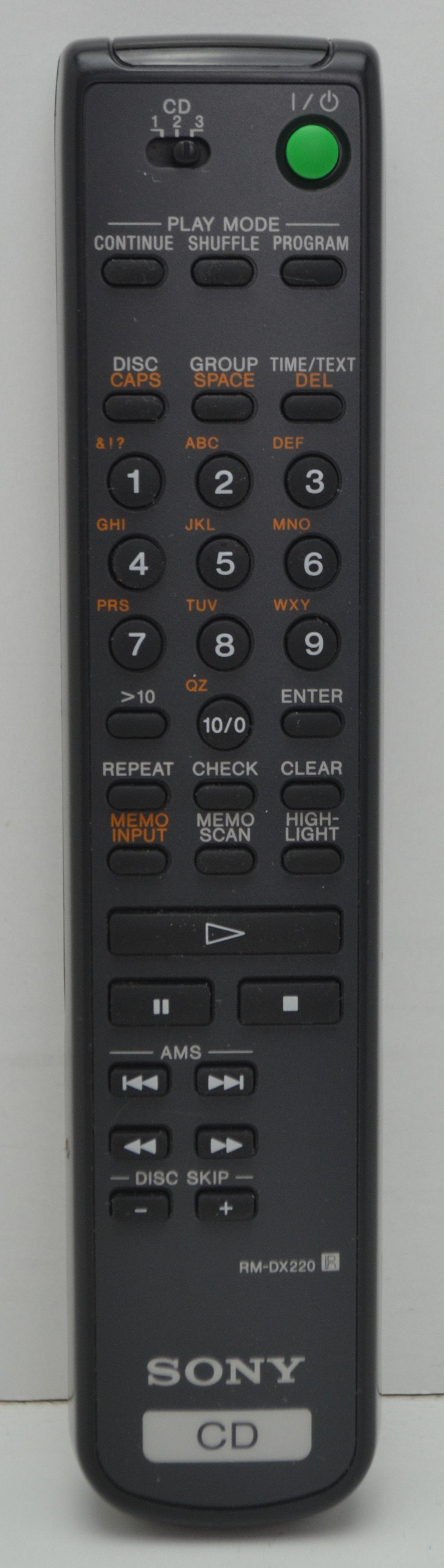 Sony RM-DX220 Remote Control for CD Player CDP-CX220 — SpenCertified