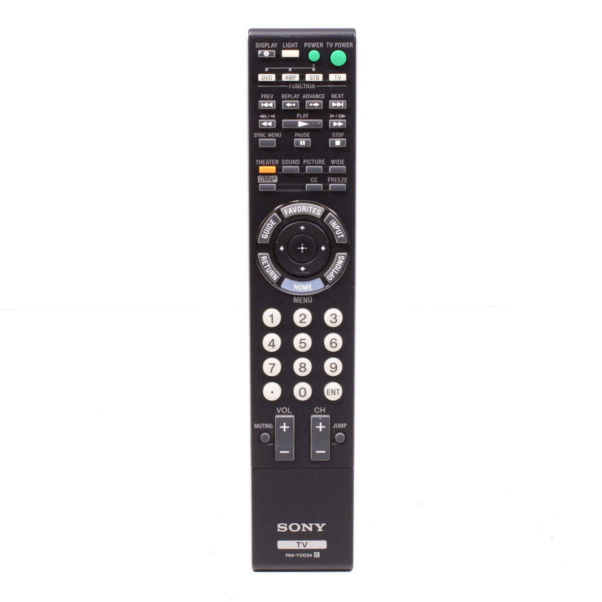 Sony RM-YD024 Remote Control for TV KDL-40VL160 and More — SpenCertified