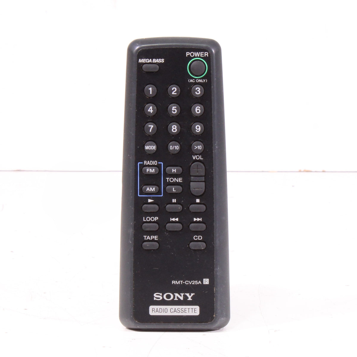 Sony RMT-CV25A Remote Control for CD Radio Cassette Recorder CFD-V25 ...