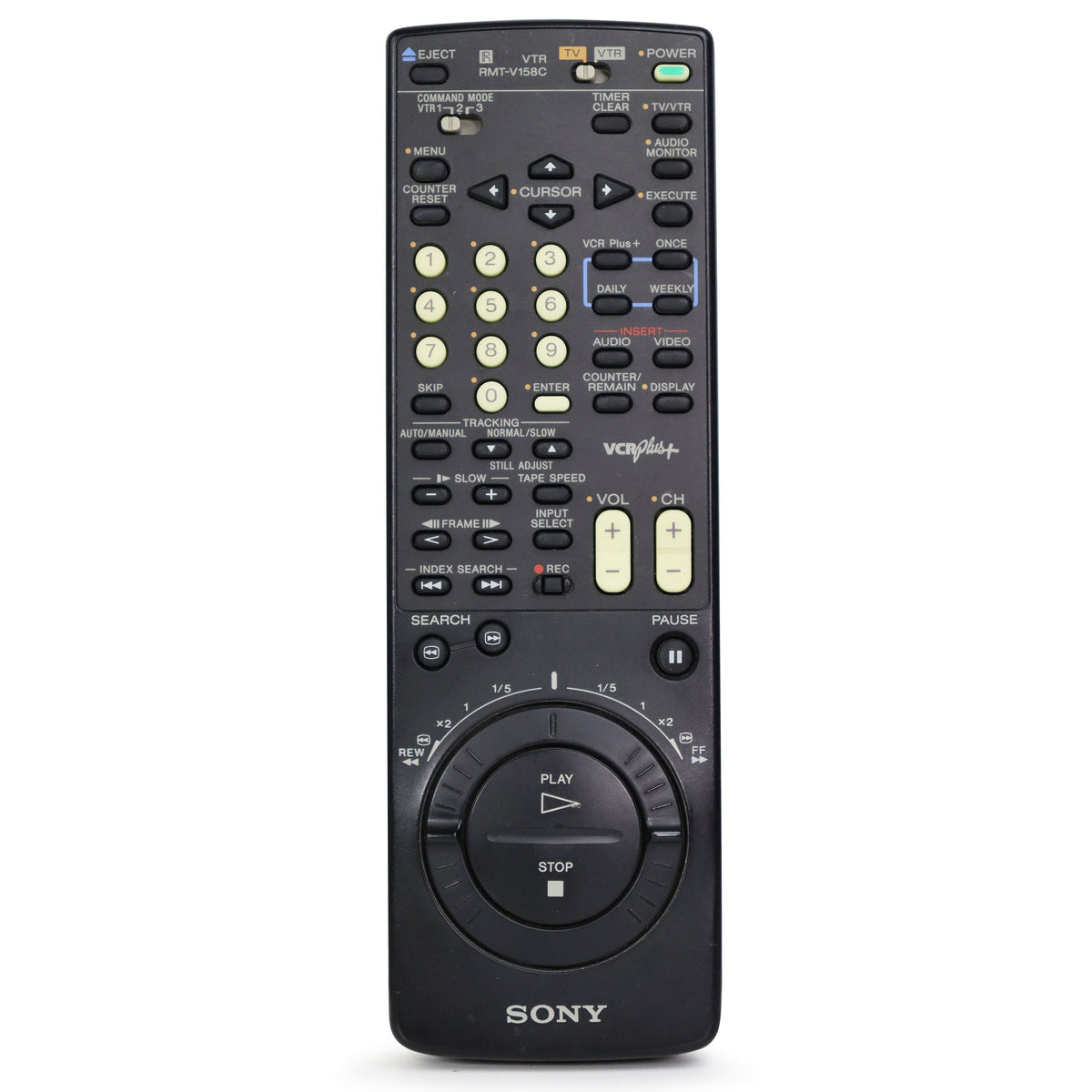 Sony RMT-V158C Remote Control for VCR SLV-960HF and More — SpenCertified