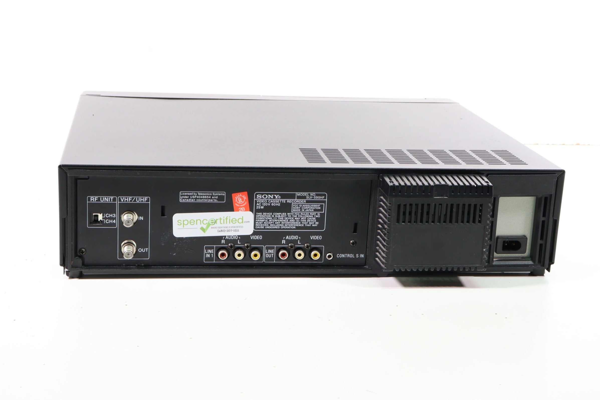 Sony SLV-595HF Stereo VCR VHS Player Made in Japan — SpenCertified