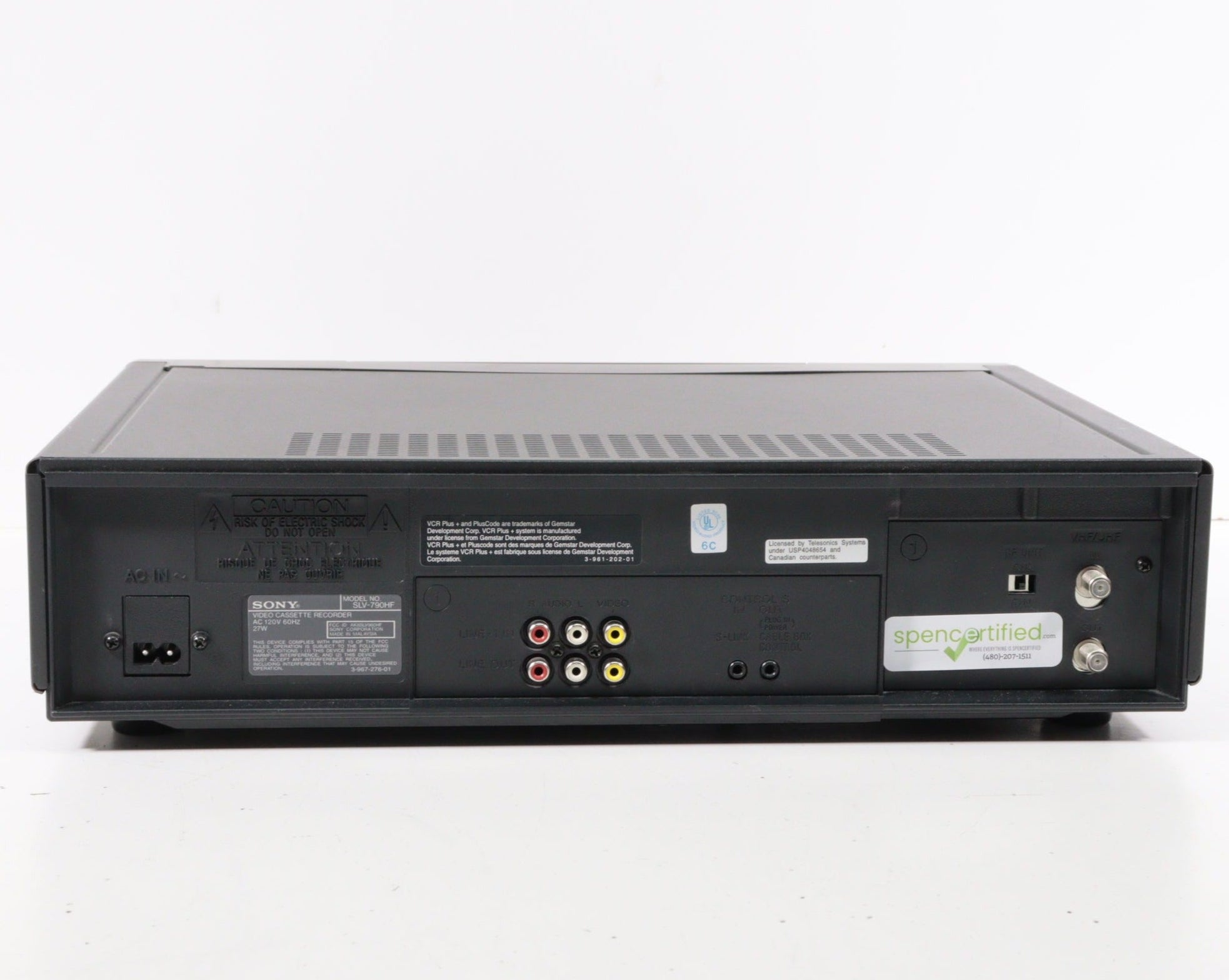 Sony SLV-790HF Hi-Fi Stereo VCR Video Cassette Recorder — SpenCertified