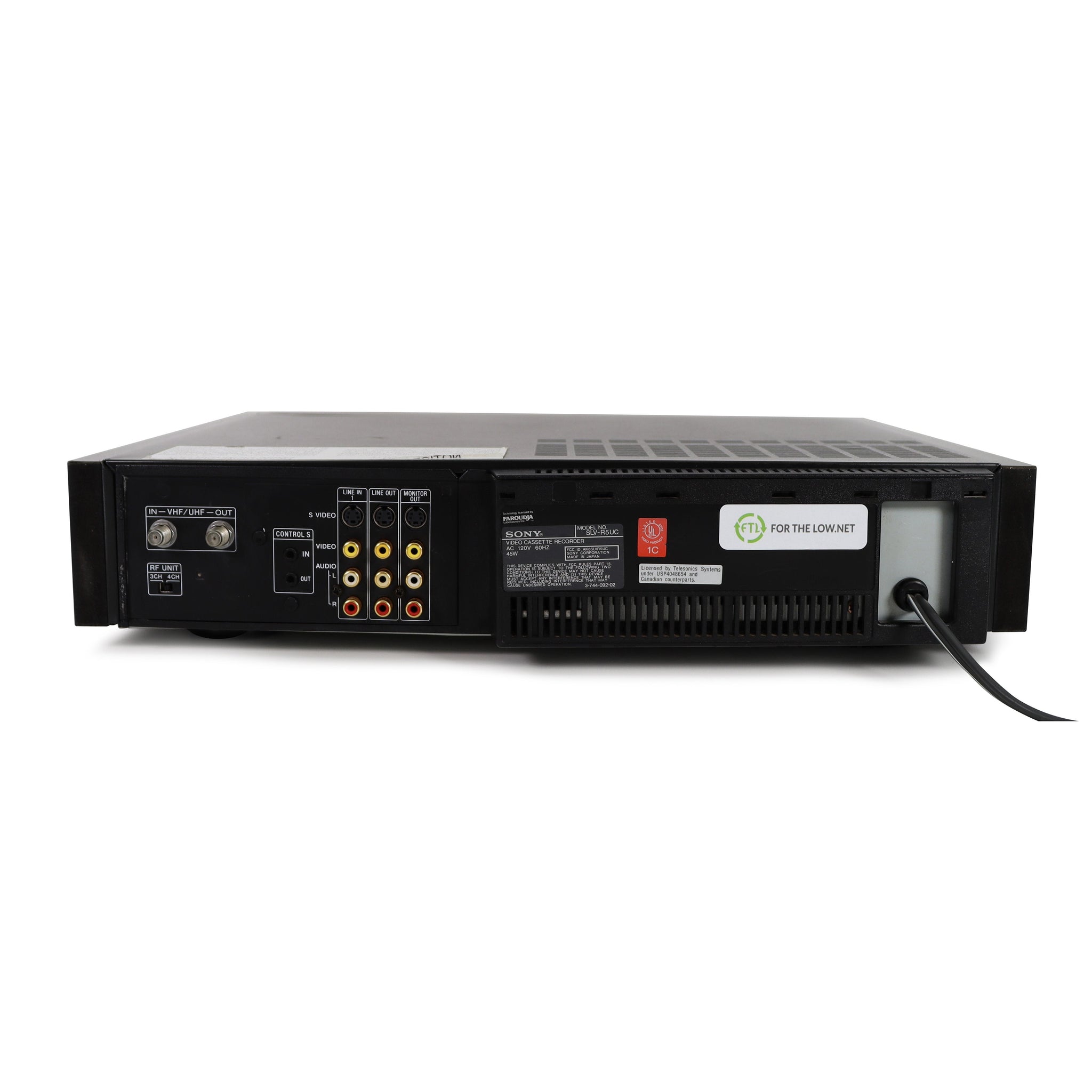 Sony SLV-R5UC SVHS VCR Video Cassette Recorder Player with S-Video ...